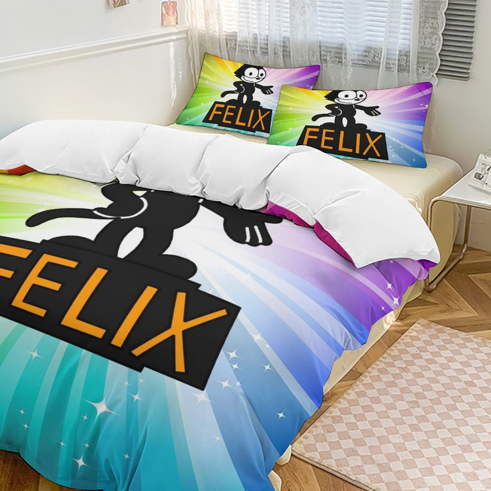 Felix The Cat Comforter Set Full Size for Boys Kids Teens Bedding Set ...