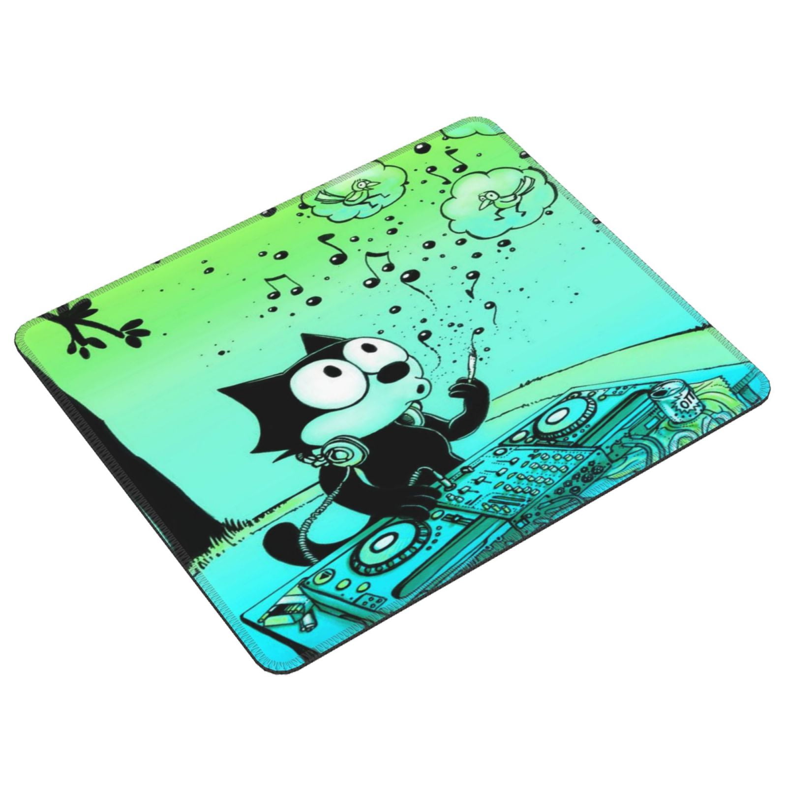 Felix The Cat Computer Mouse Mat with Anti-Slip Rubber Base Anti-Fray ...