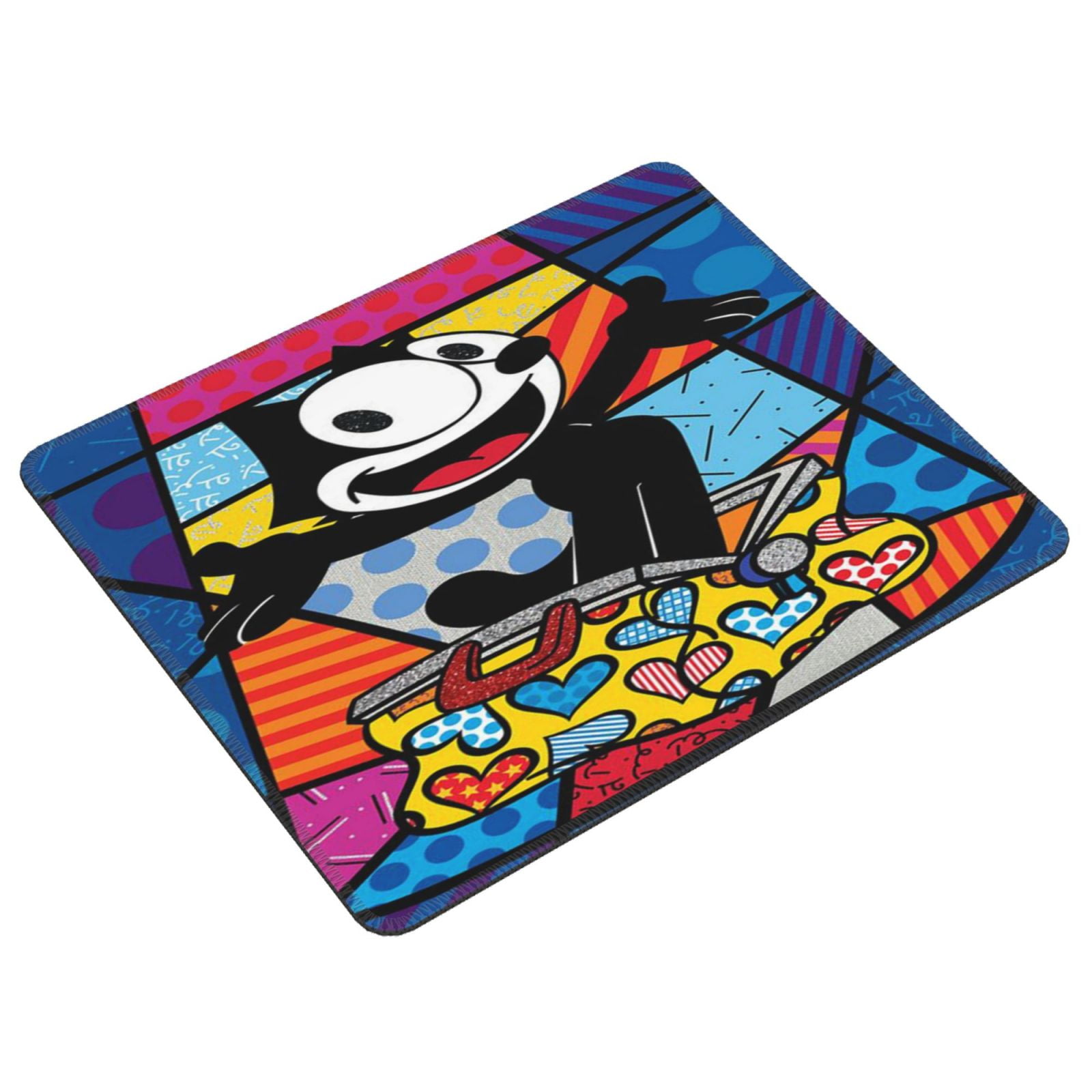 Felix The Cat Computer Mouse Mat with Anti-Slip Rubber Base Anti-Fray ...