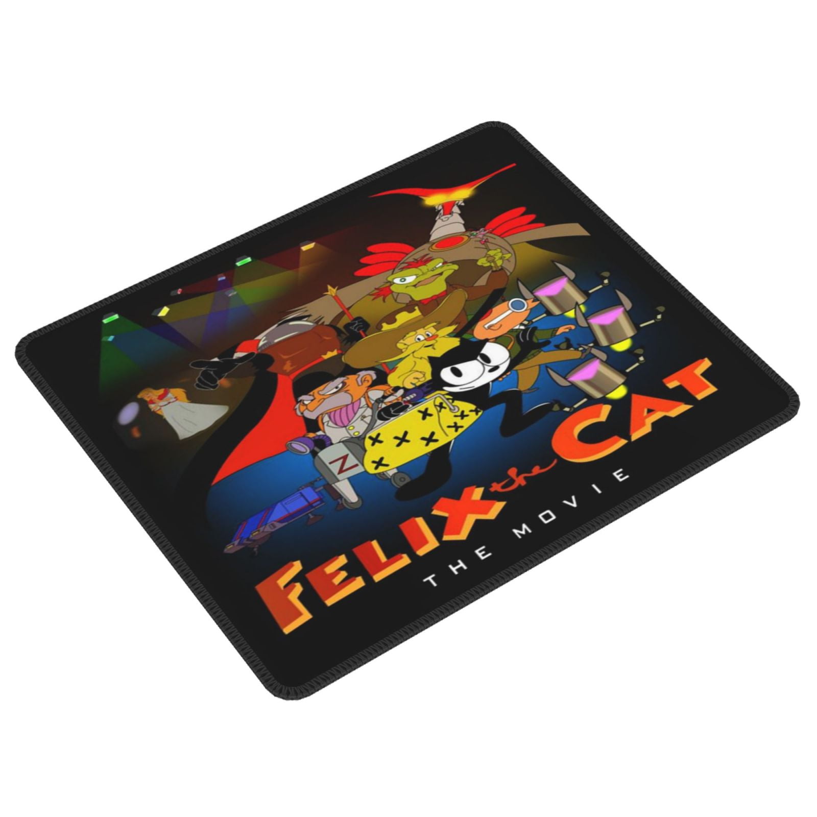 Felix The Cat Computer Mouse Mat with Anti-Slip Rubber Base Anti-Fray ...