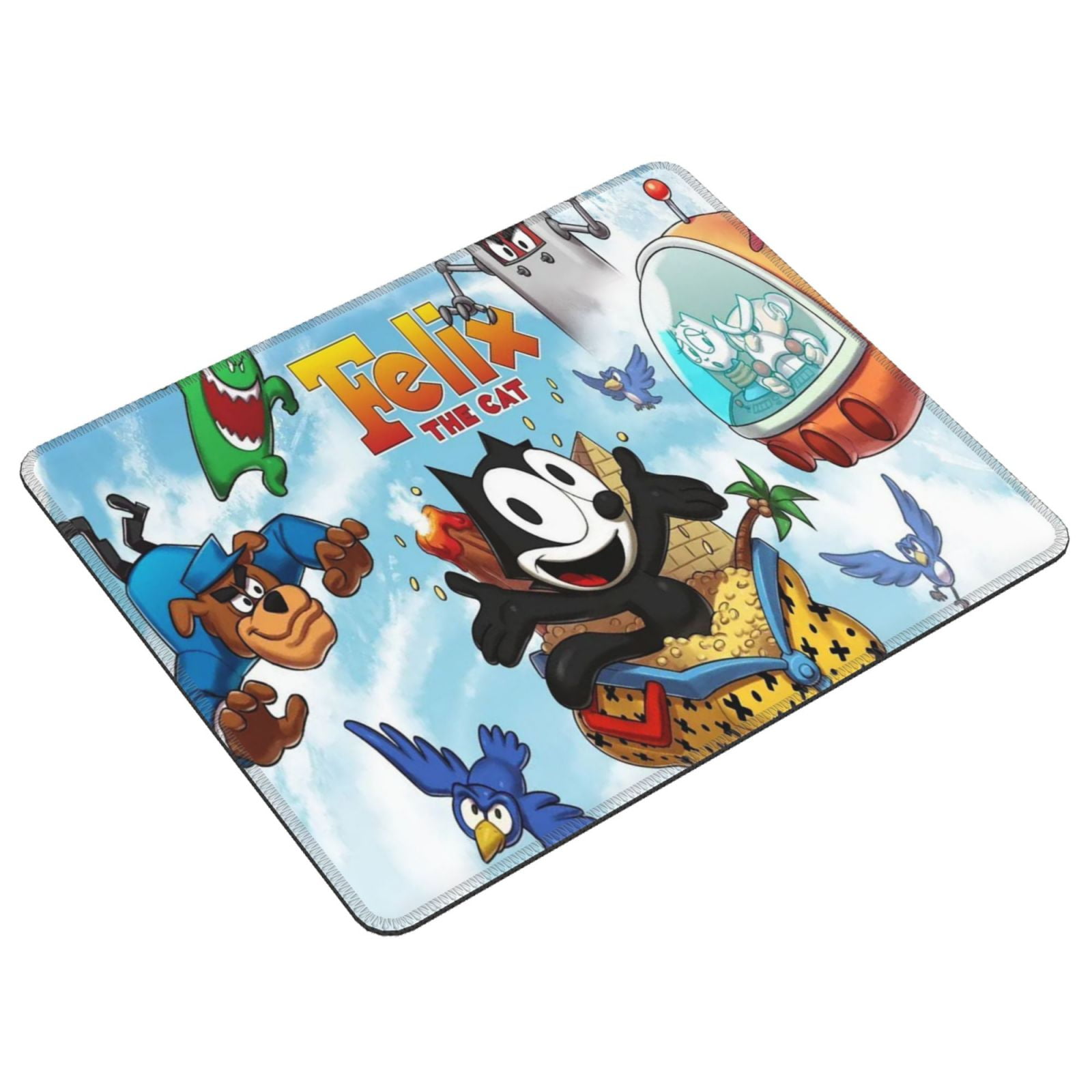Felix The Cat Computer Mouse Mat with Anti-Slip Rubber Base Anti-Fray ...