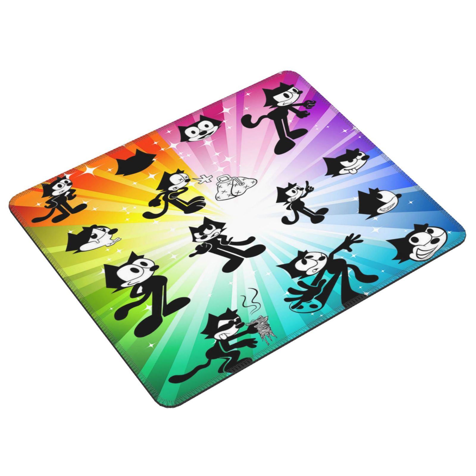 Felix The Cat Computer Mouse Mat with Anti-Slip Rubber Base Anti-Fray ...