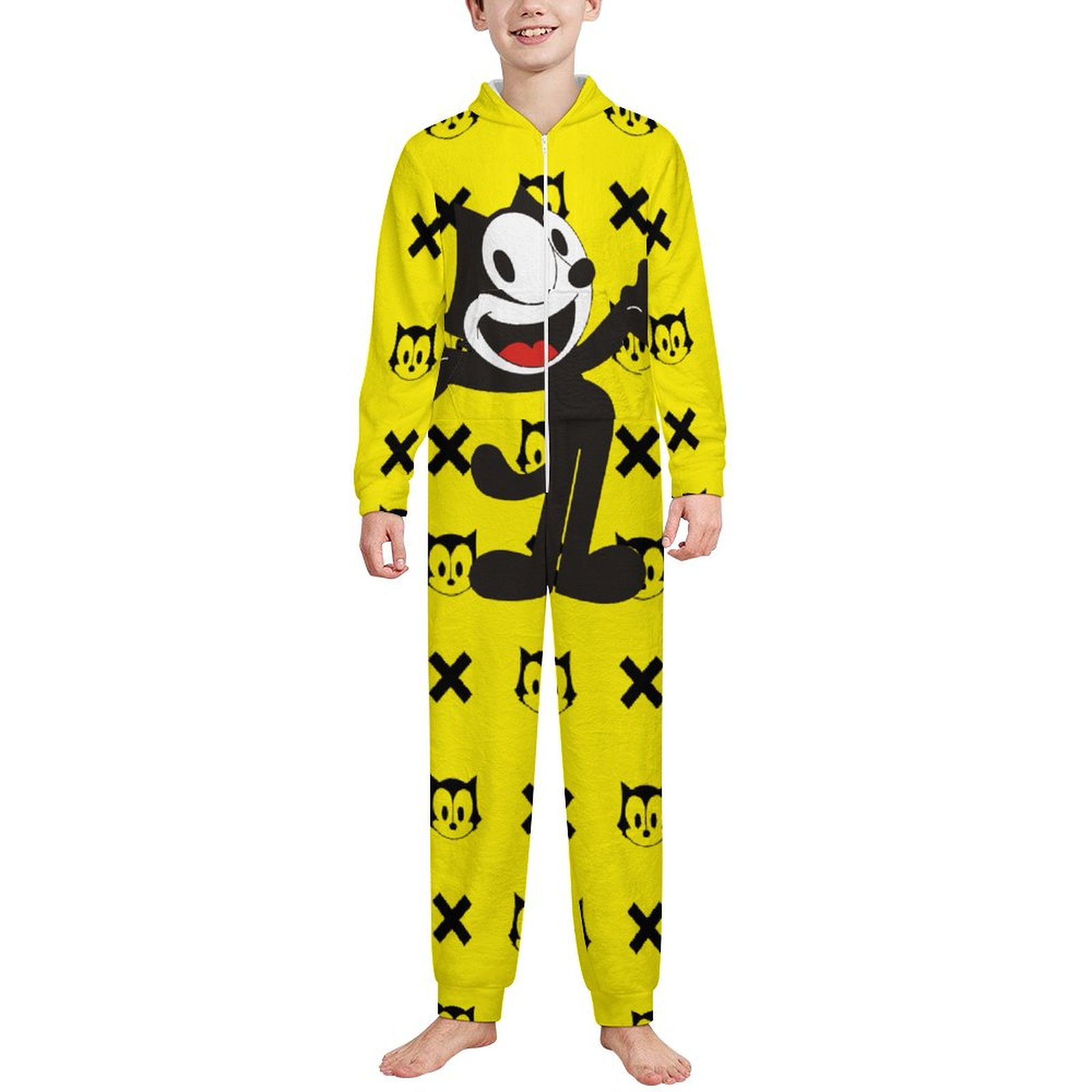 Felix The Cat Felix The Cat Kids Union Suit One Piece Pajama Onesie ...