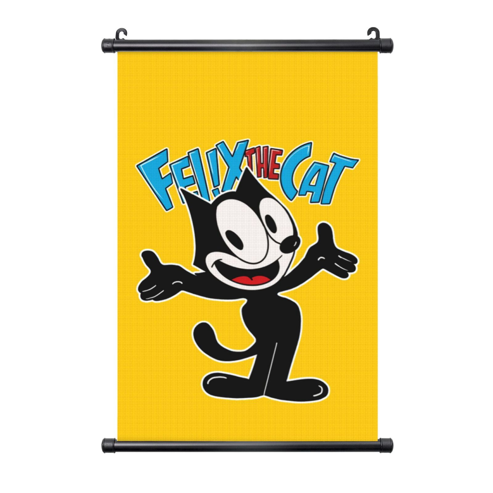 Felix The Cat Hanging Poster Plastic Shaft Canvas Wall Hanging Banner ...