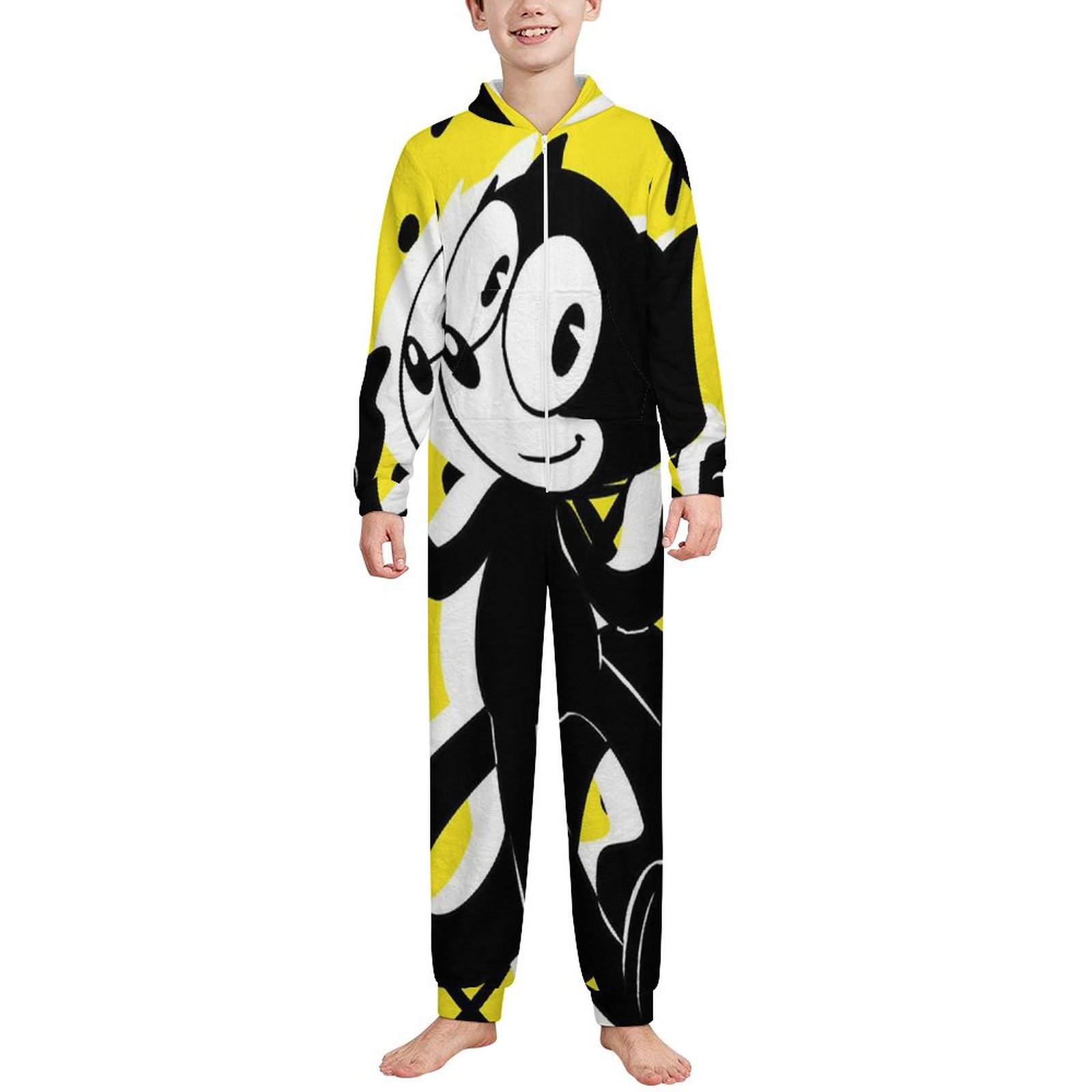 Felix The Cat Kids Union Suit One Piece Pajama Onesie Sleepwear for ...