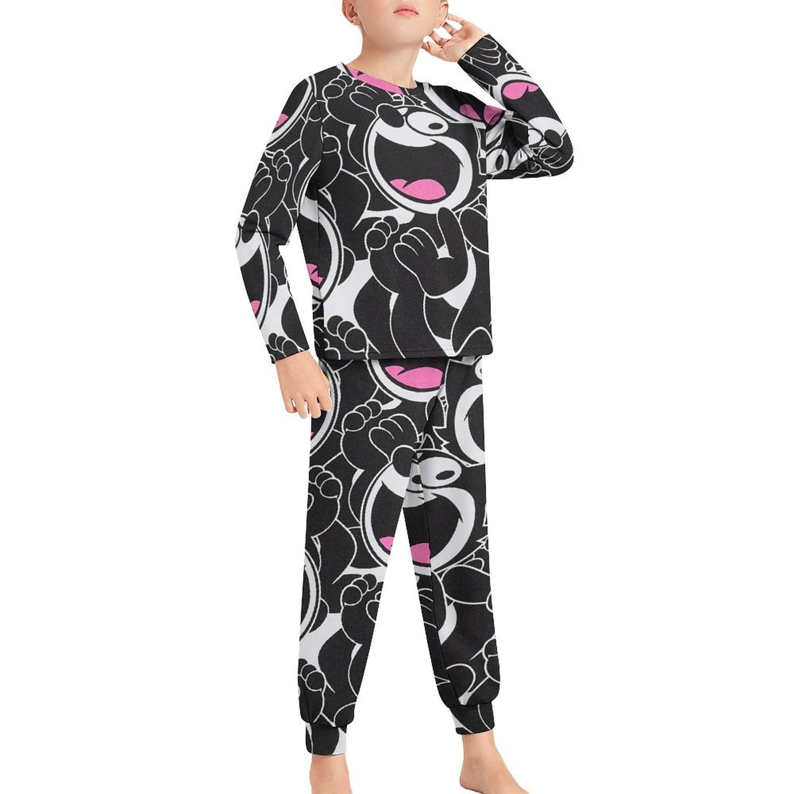 Felix The Cat Little Big Bo-ys Gi-rls Pajamas Set Long Sleeve Ki-ds PJs ...