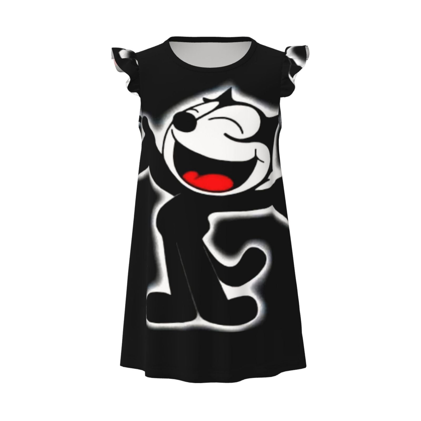 Felix The Cat Little Girls Nightgowns Soft Flutter Sleeve Night Dress ...