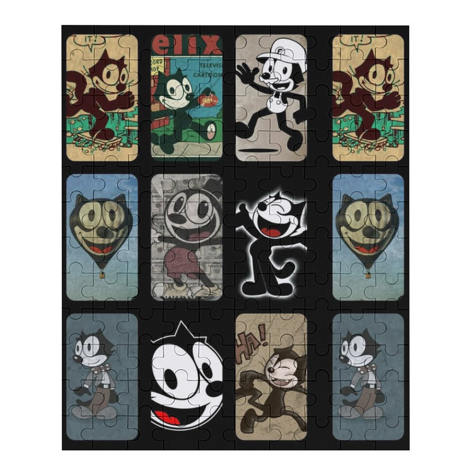 Felix The Cat Picture Puzzle 120 PCS Wooden Puzzle Artwork Jigsaw ...