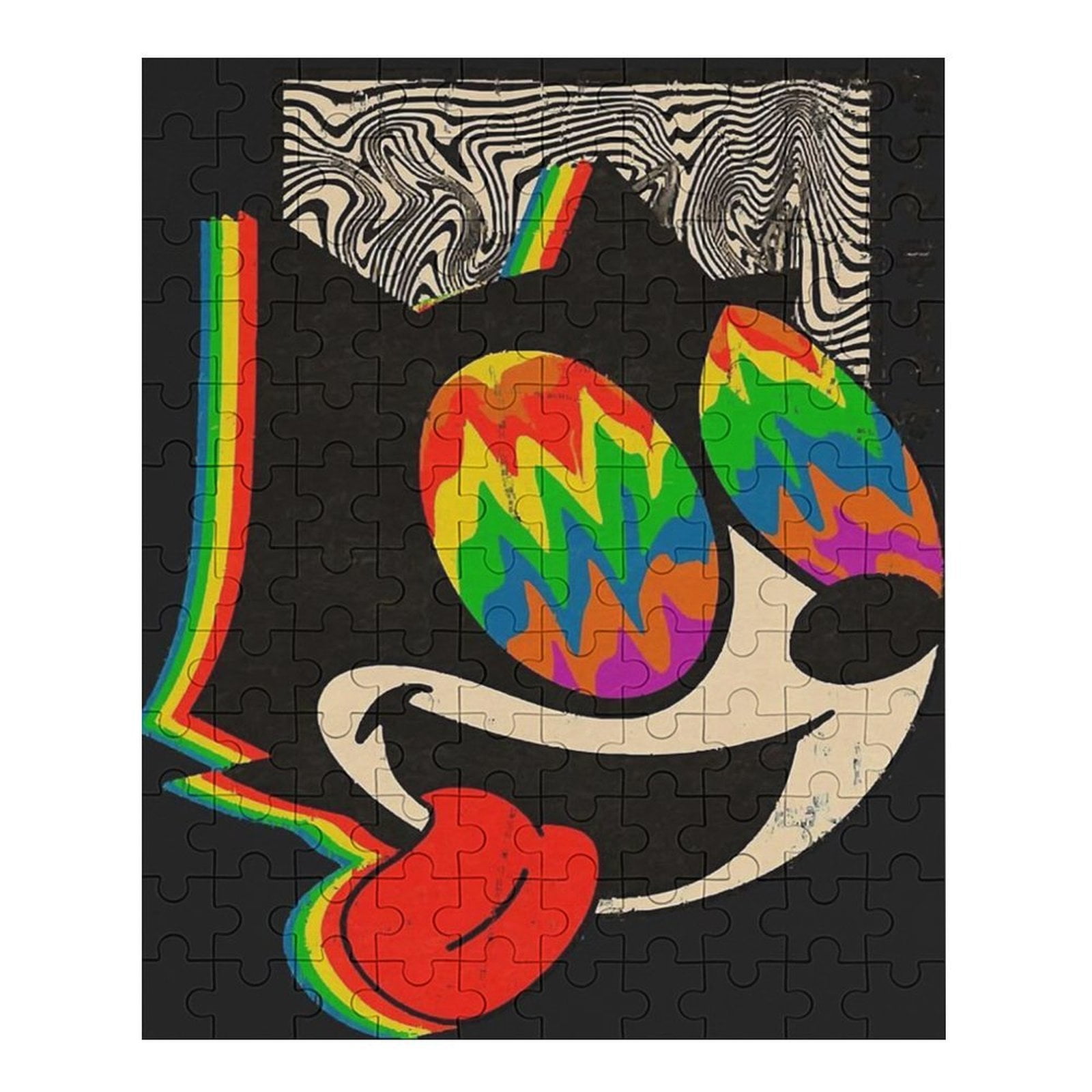 Felix The Cat Picture Puzzle 70 PCS Wooden Puzzle Artwork Jigsaw ...