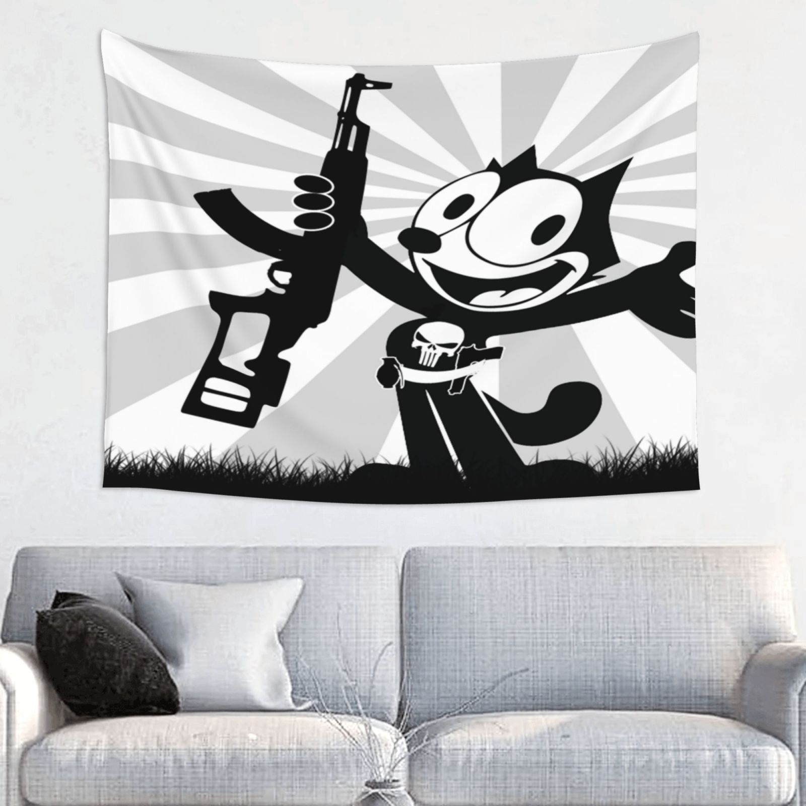 Felix The Cat Tapestry Wall Tapestry Cartoon Tapestry Galaxy Tapestry ...