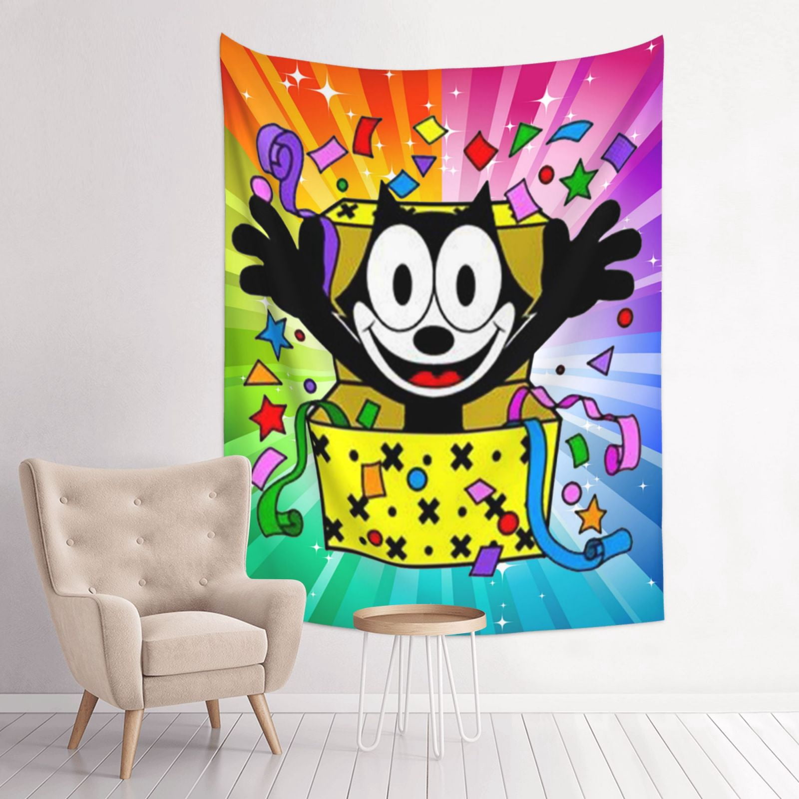 Felix The Cat Tapestry Wall Tapestry Cartoon Tapestry Galaxy Tapestry ...