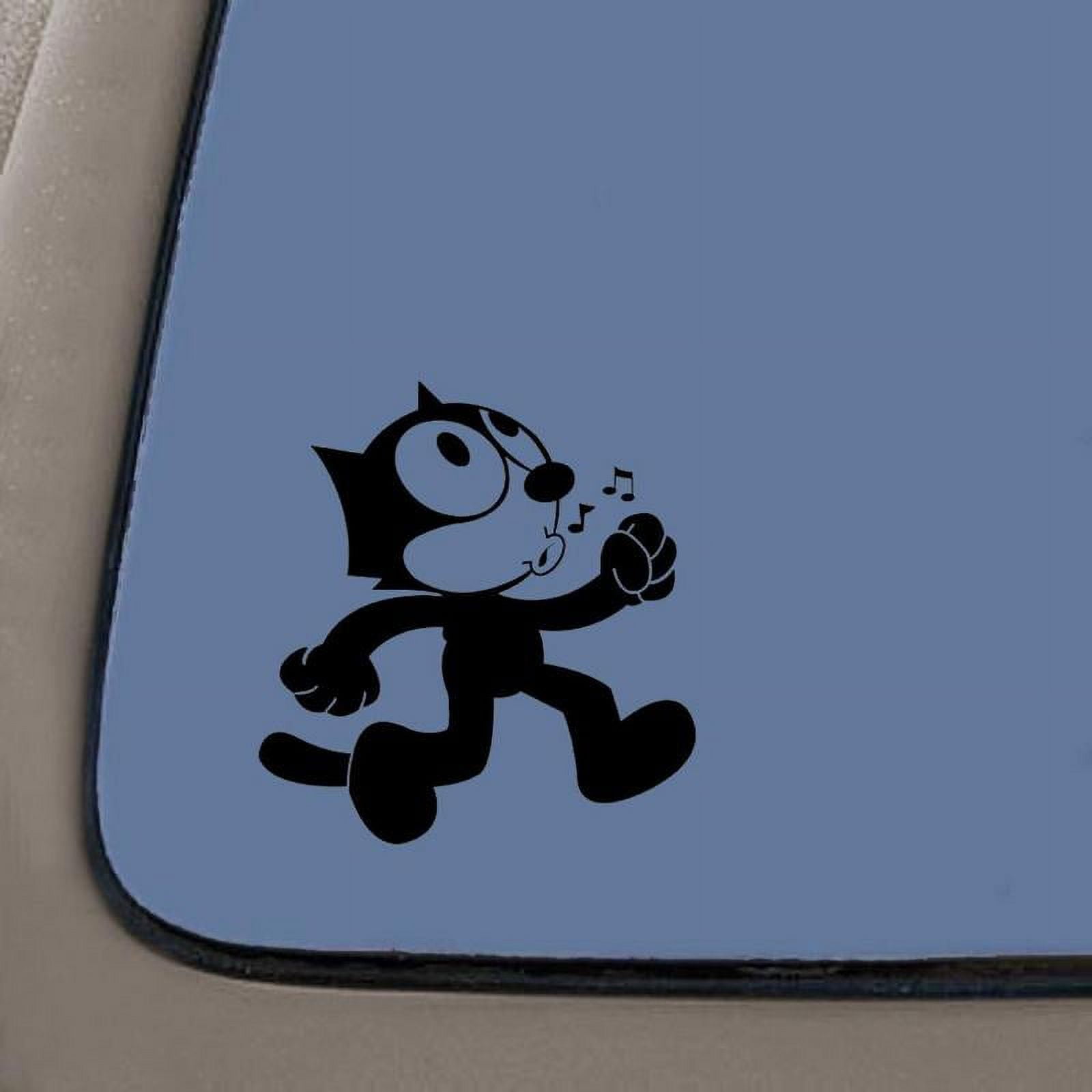 Felix The Cat Vinyl Decal | 5.5-Inches Tall | Black Vinyl | Car Truck ...