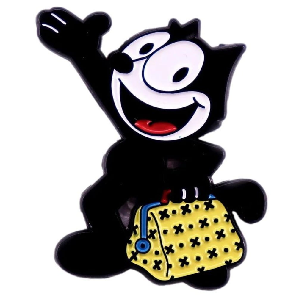 Felix The Cat With His Bag of Tricks 1.5 Inch Tall Enamel Metal Pin ...
