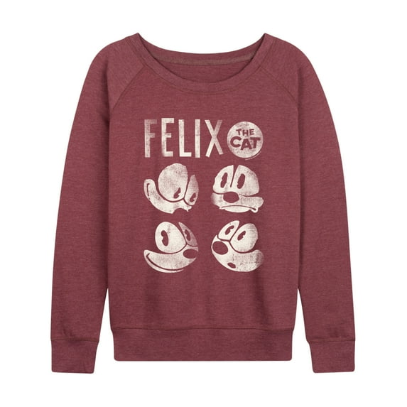 Felix the Cat - Felix Faces Tonal Washed - Women's French Terry Long ...