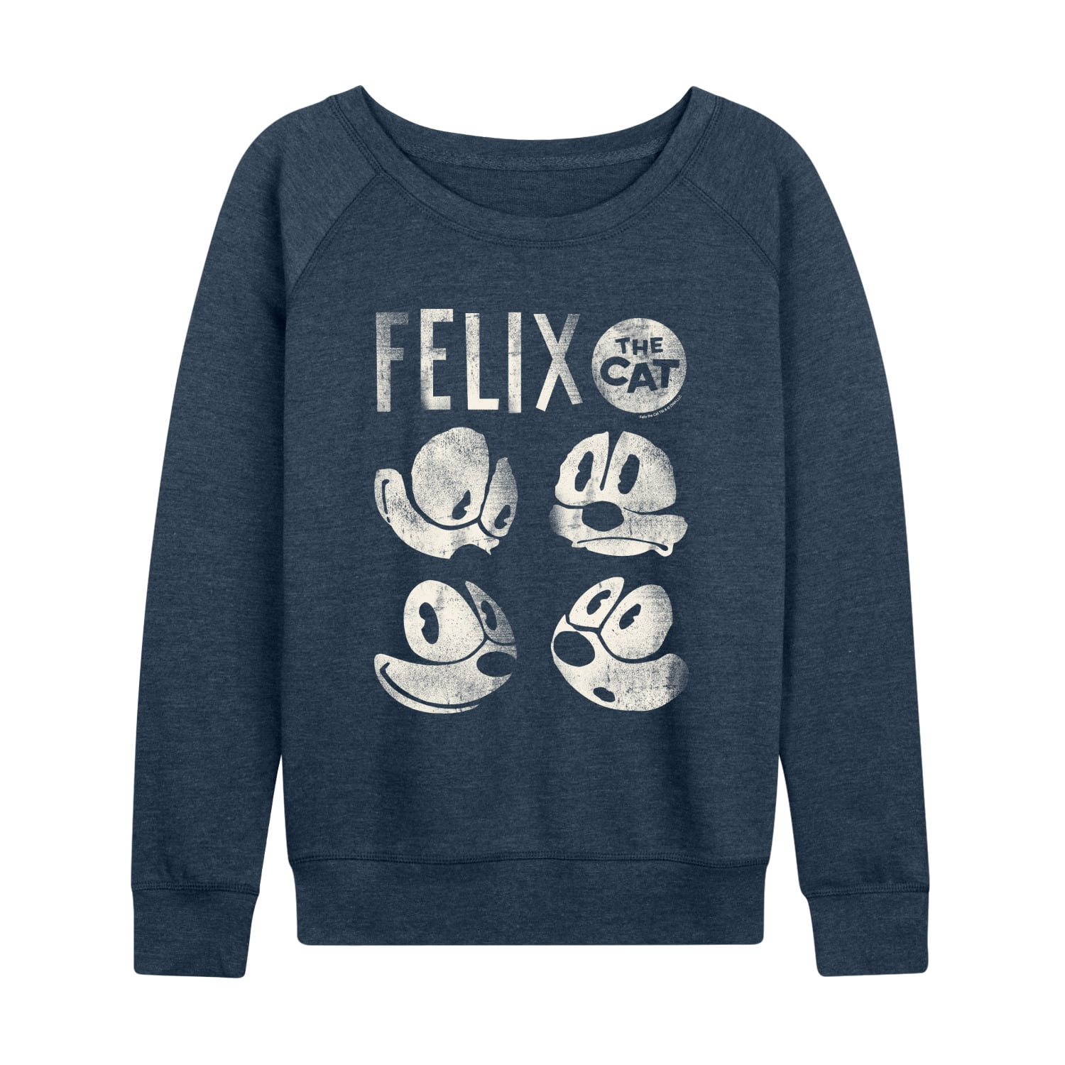 Felix the Cat - Felix Faces Tonal Washed - Women's French Terry Long ...