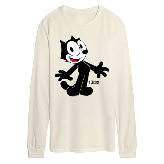Felix the Cat - Felix With Logo - Men's Long Sleeve Graphic T-Shirt ...