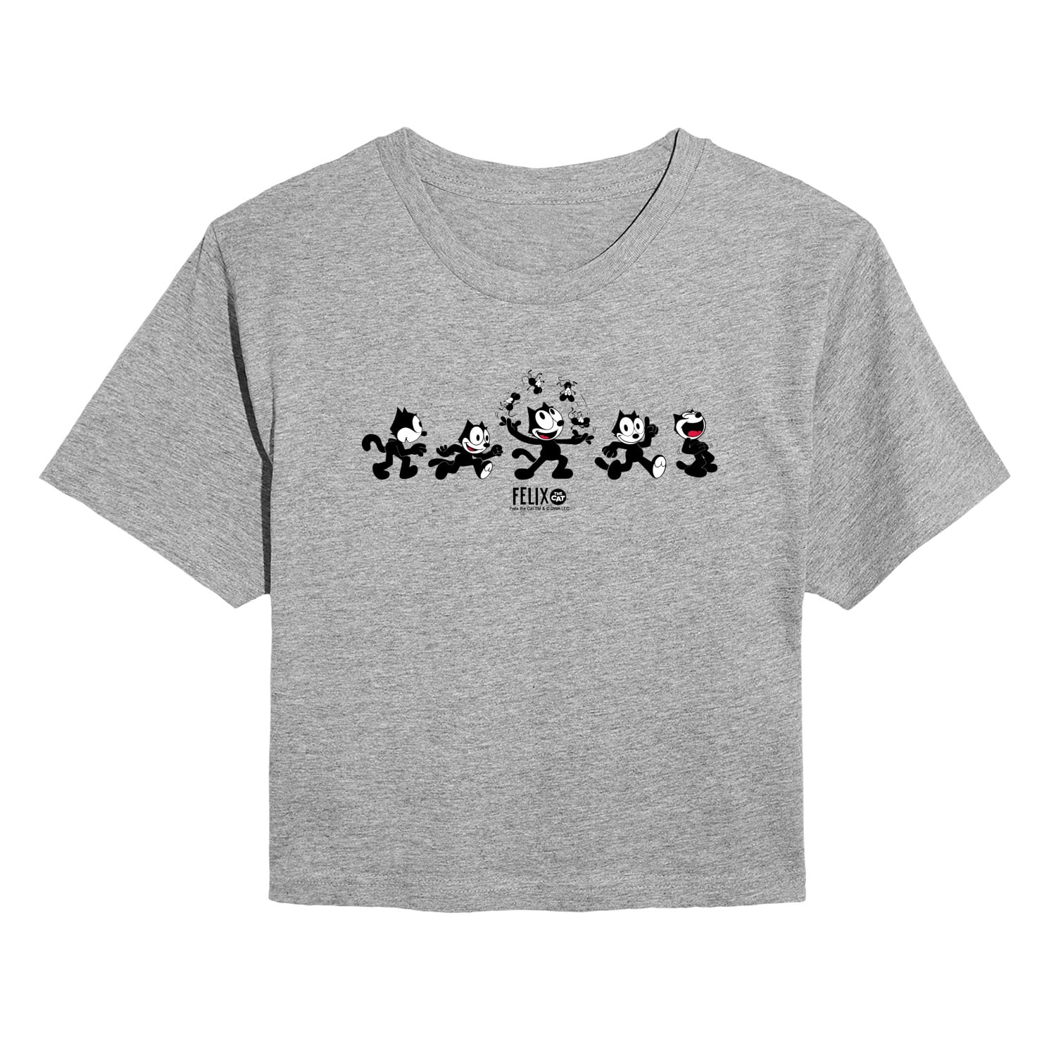 Felix the Cat - Juggling Felix - Juniors Cropped Graphic T-Shirt ...