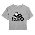 Felix the Cat - Running Felix - Juniors Cropped Graphic T-Shirt ...
