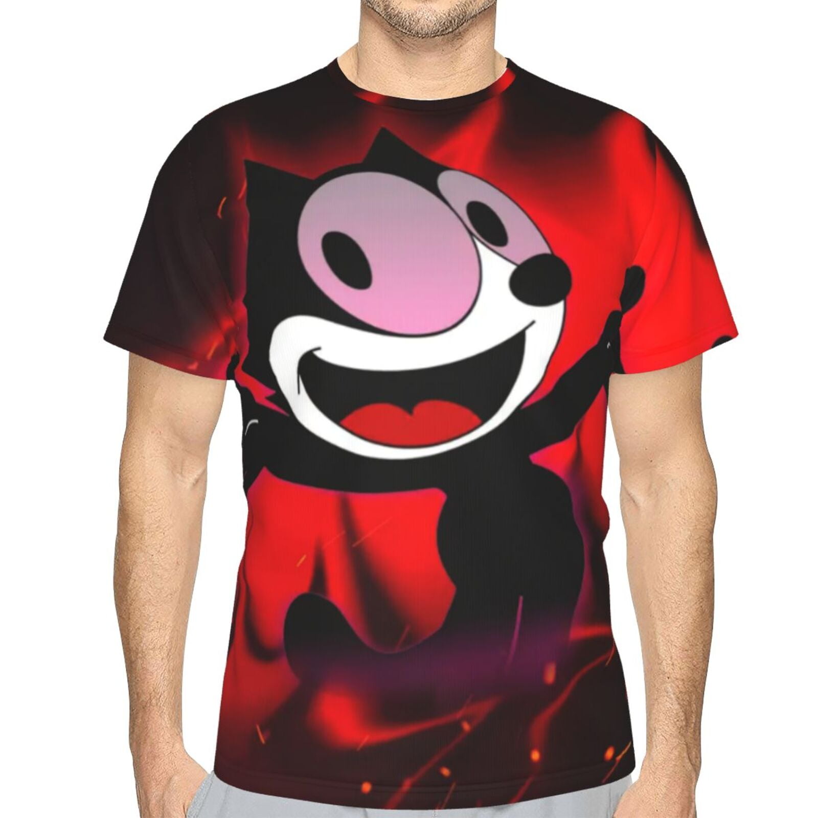 Felix the Cat Shirt 3d Printed T Shirt Crewneck Short Sleeve Top Tees ...