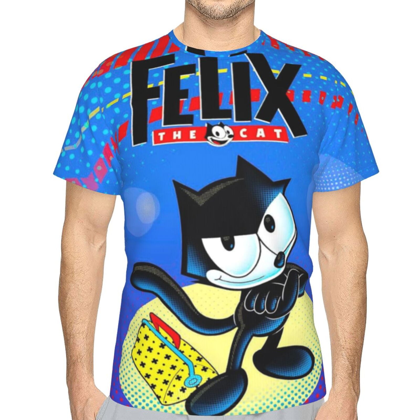 Felix the Cat Shirt 3d Printed T Shirt Crewneck Short Sleeve Top Tees ...