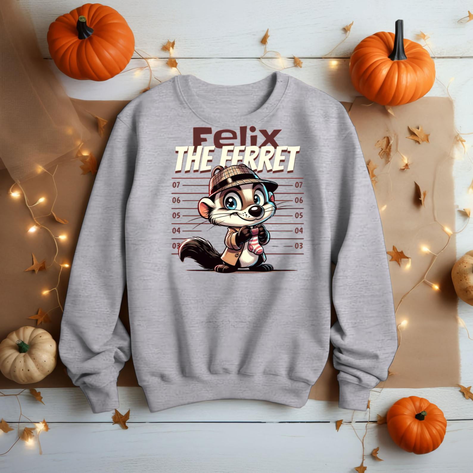 Felix the Ferret Shirt, Cute and Playful Ferret Design, Size S - 3XL ...