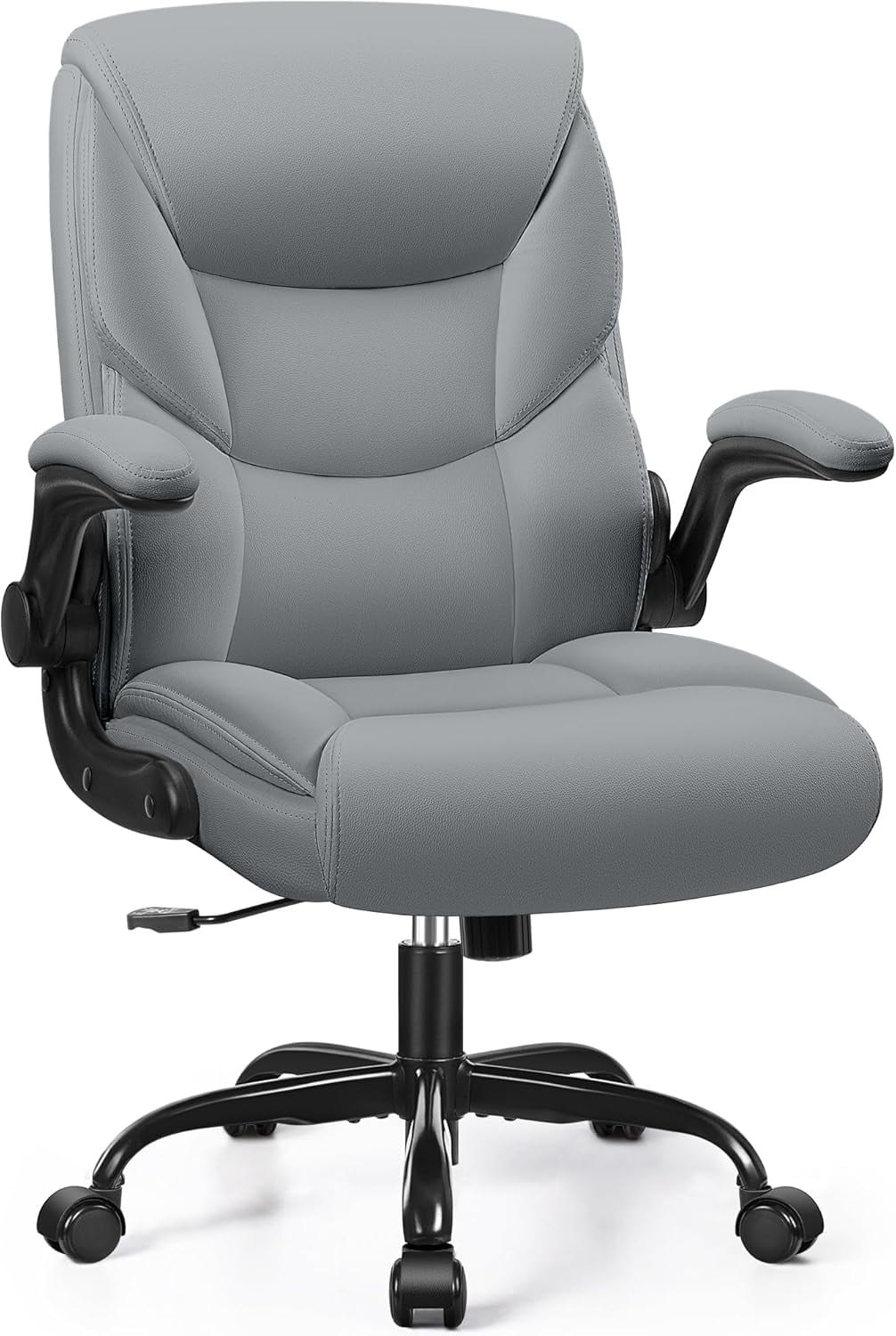 FelixKing Leather Office Chair, Small PU Ergonomic Desk Chair, Computer ...