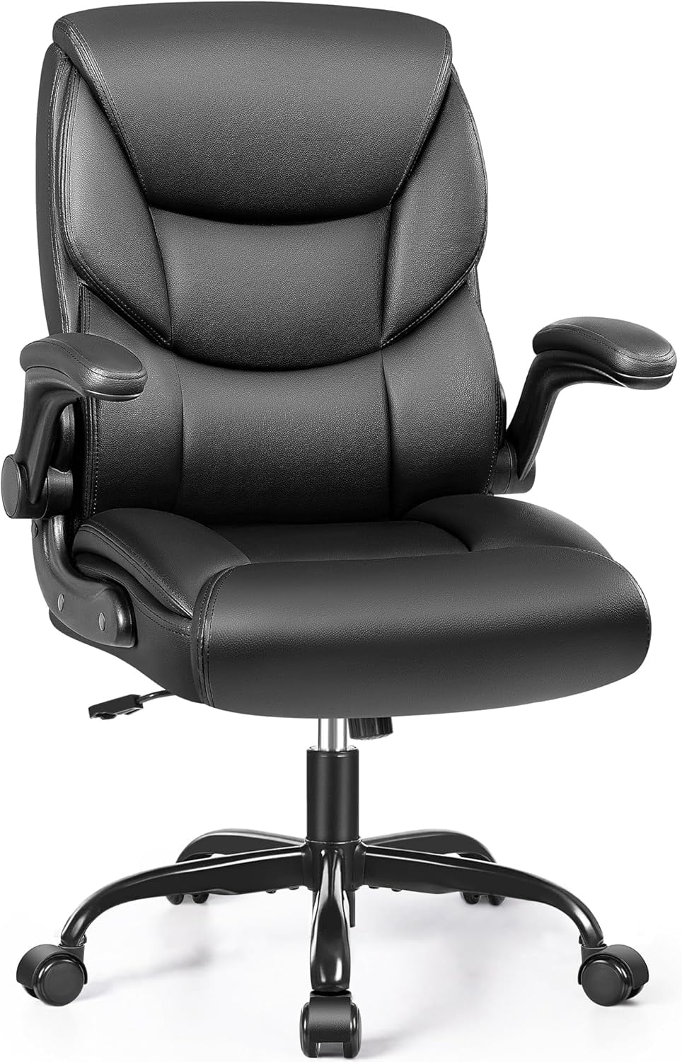 FelixKing Leather Office Chair, Small PU Ergonomic Desk Chairs, Comfy ...