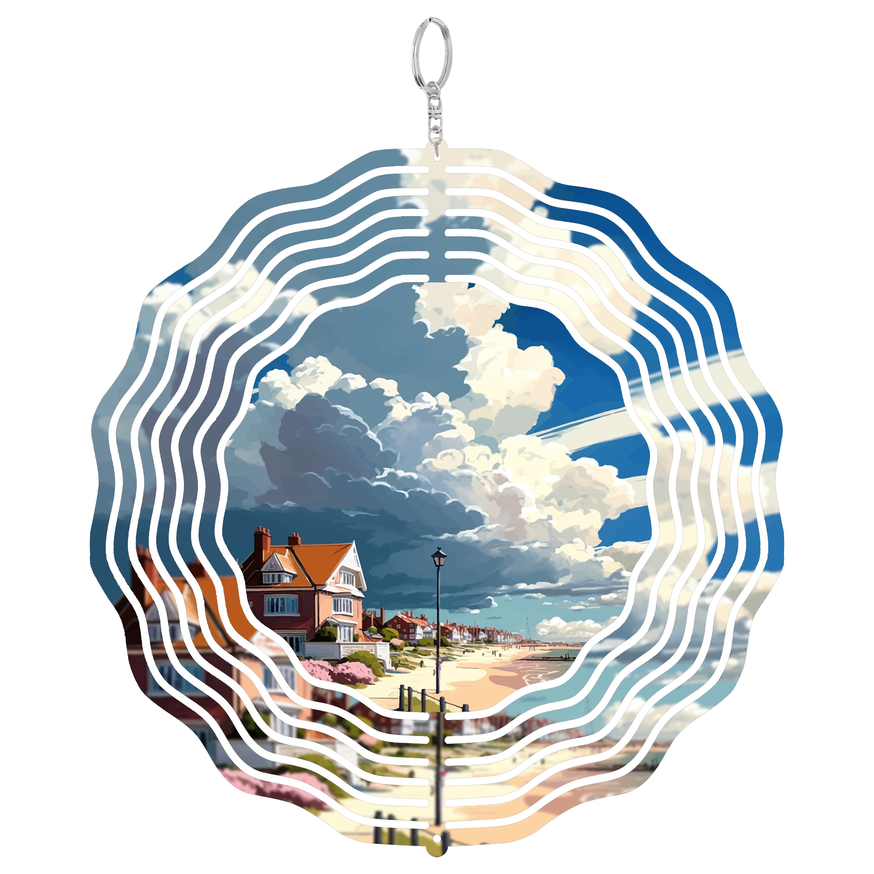 Felixstowe Port 3D Wind Spinner Laser Cut Metal Hanging Ornament Patio ...