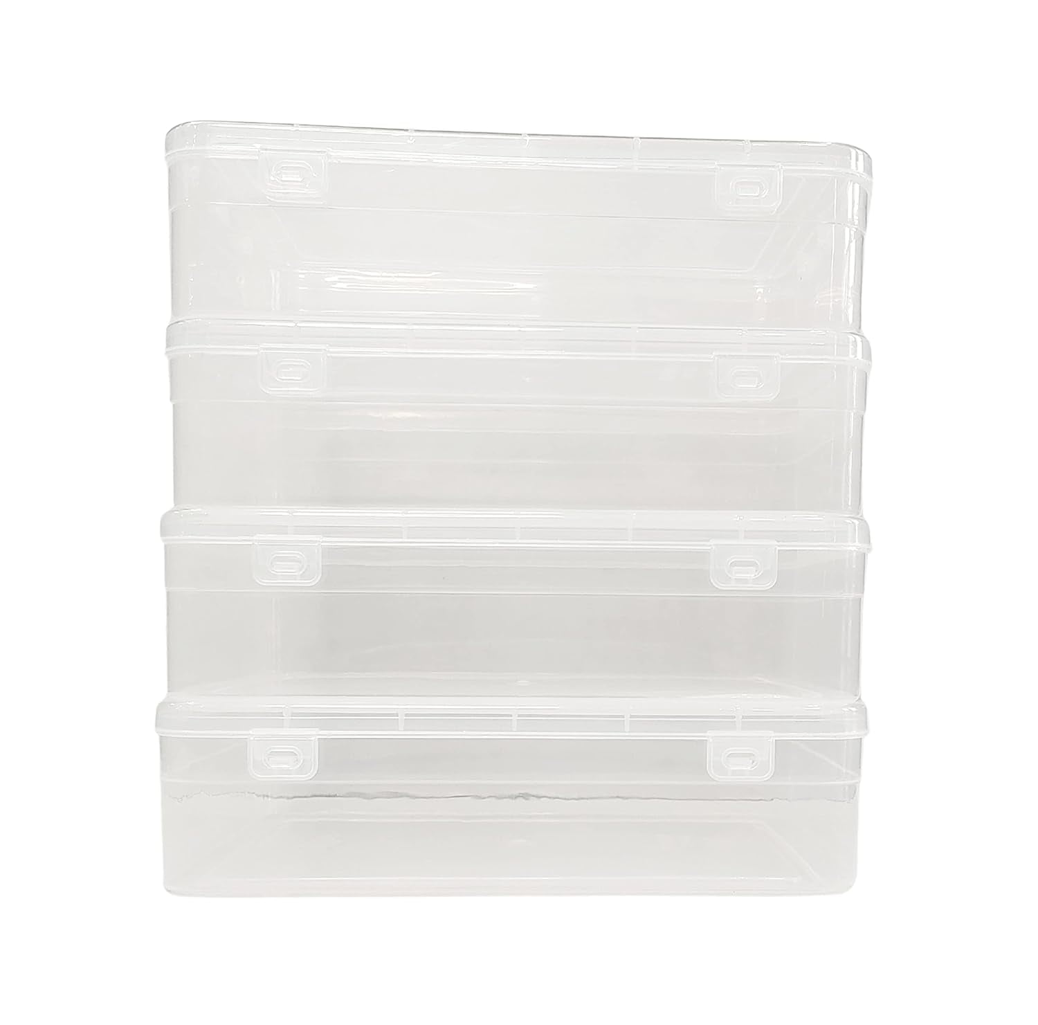 Feliz Clear Plastic Medium Storage Boxes Size 1025 x 675 x 25 inches ...