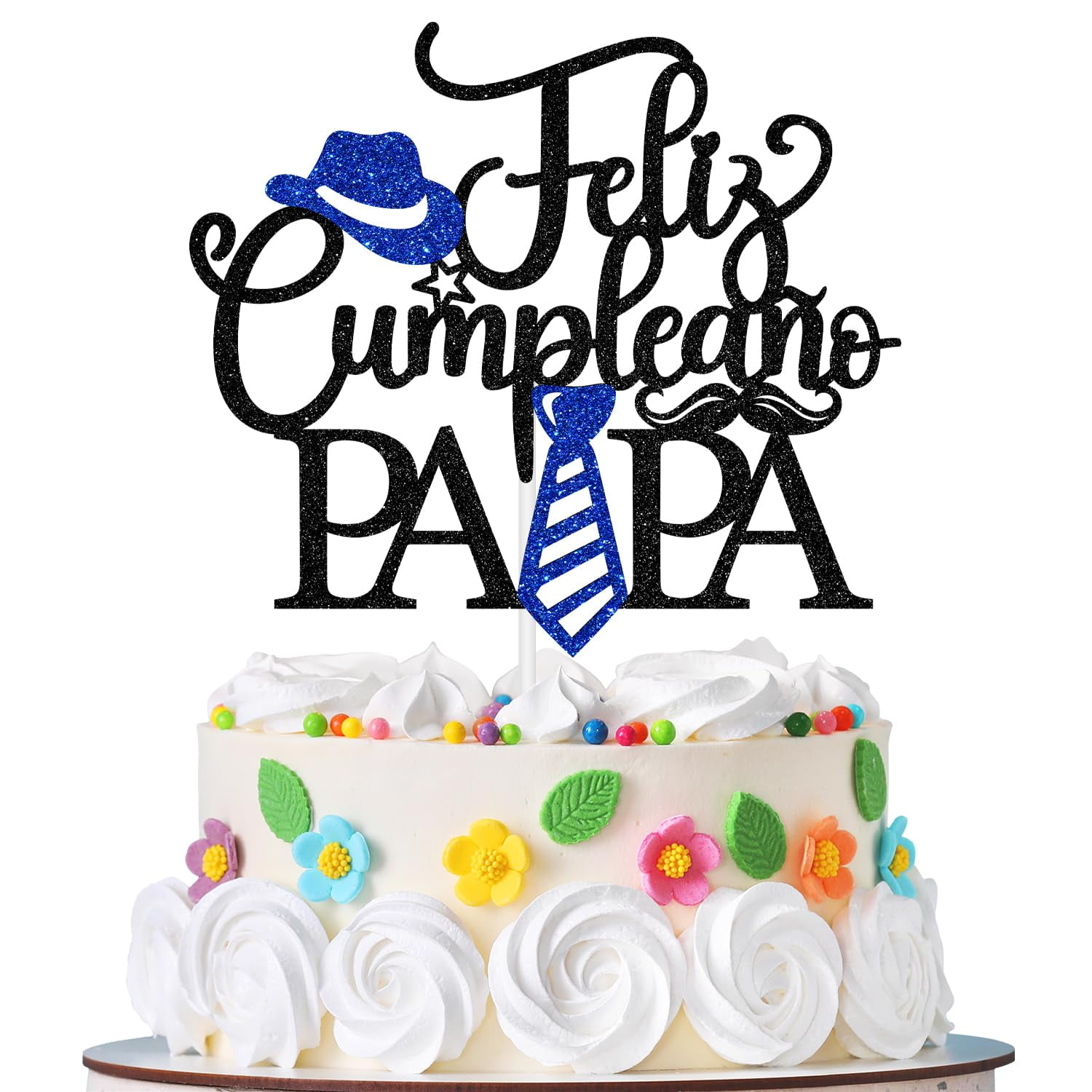 Feliz Cumpleaños Papa Cake Topper, Happy Father’s KMC2Day Cake Decor ...