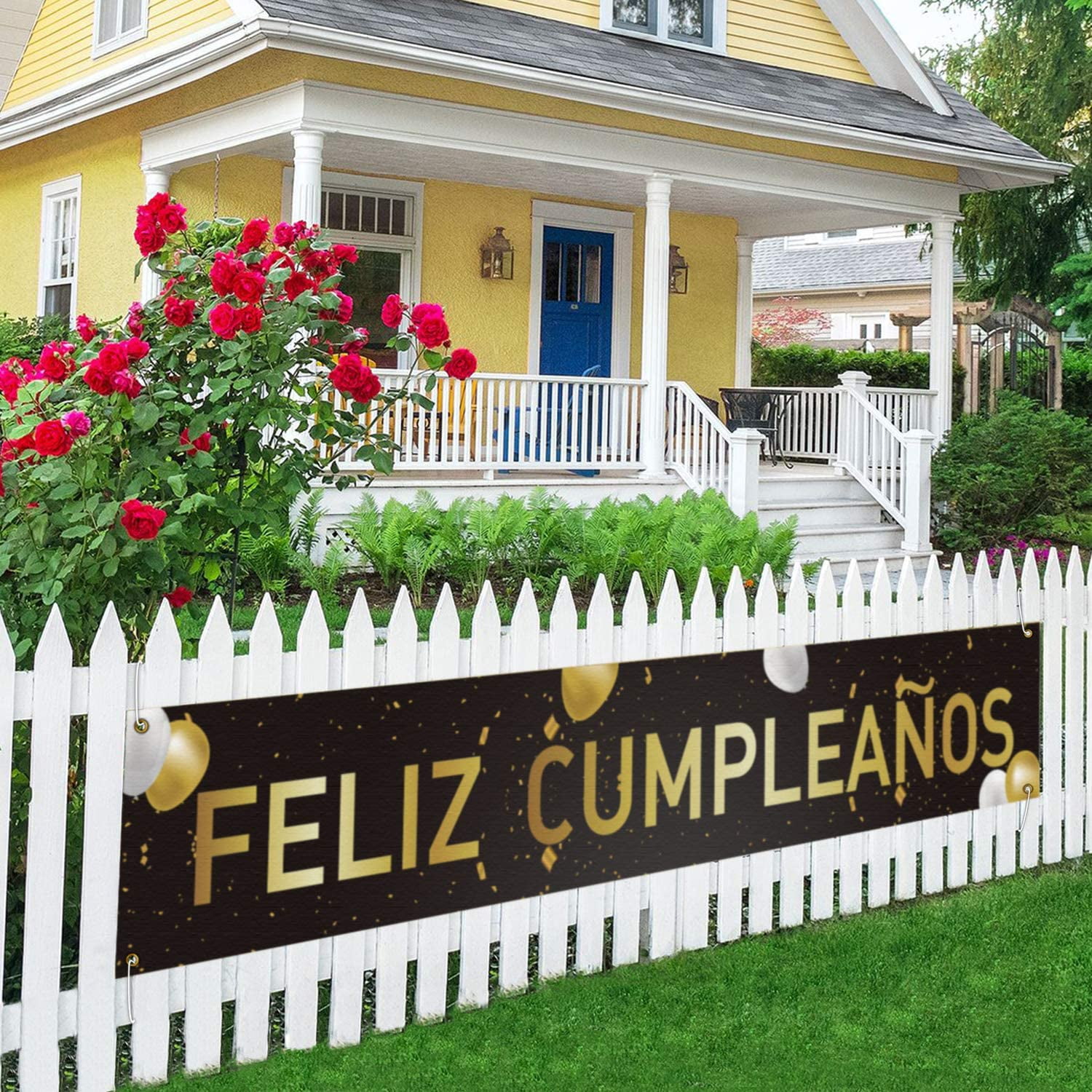 Feliz Cumpleanos Large Banner Spanish Happy Birthday Banner,Birthday ...