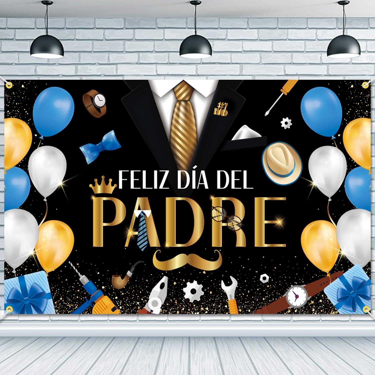Feliz Día Del Padre Backdrop Banner 71 x 47 Inch Large Size Spanish ...
