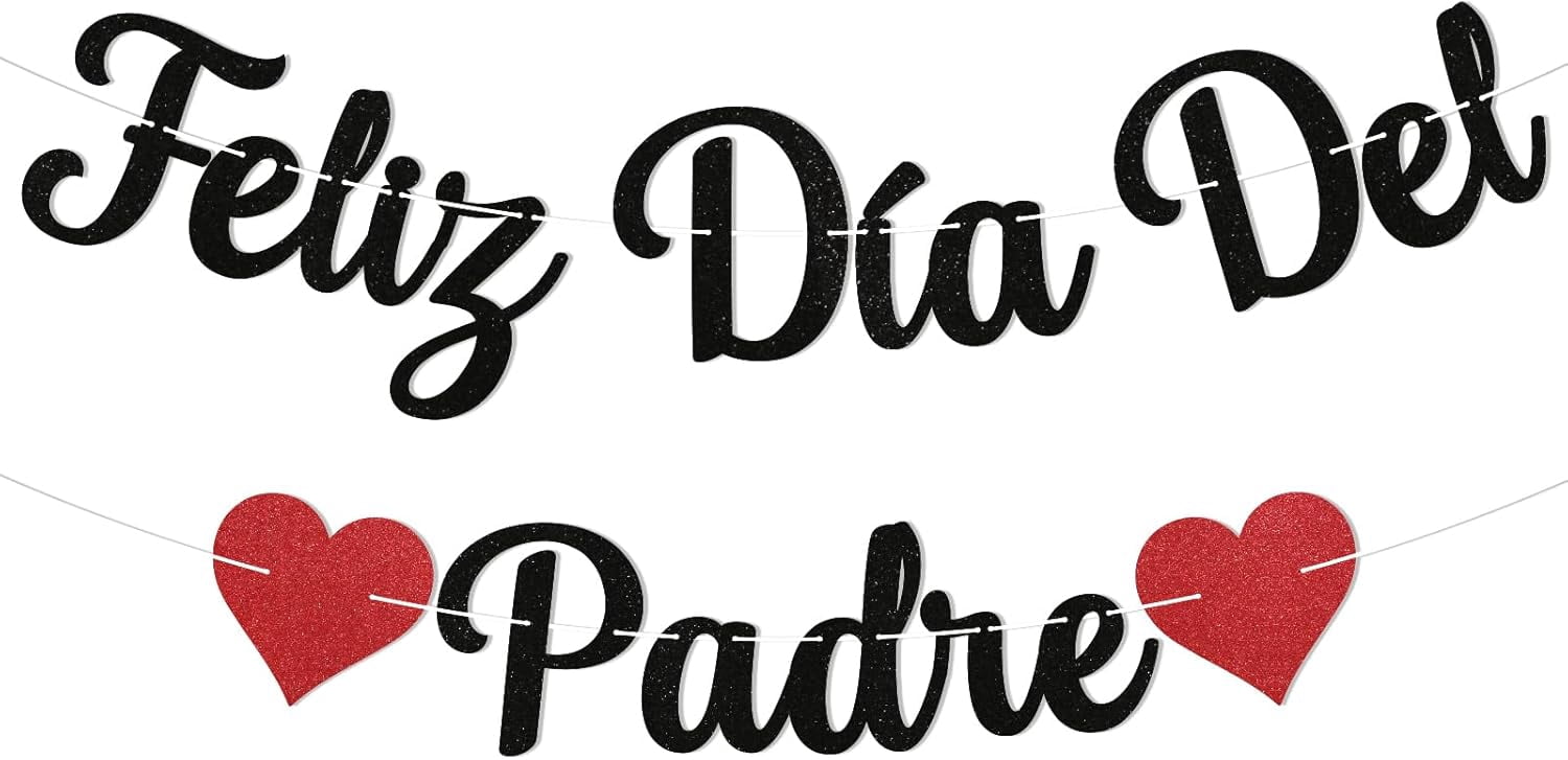 Feliz Dia Del Padre Banner - Spanish Happy Father's Day Party ...