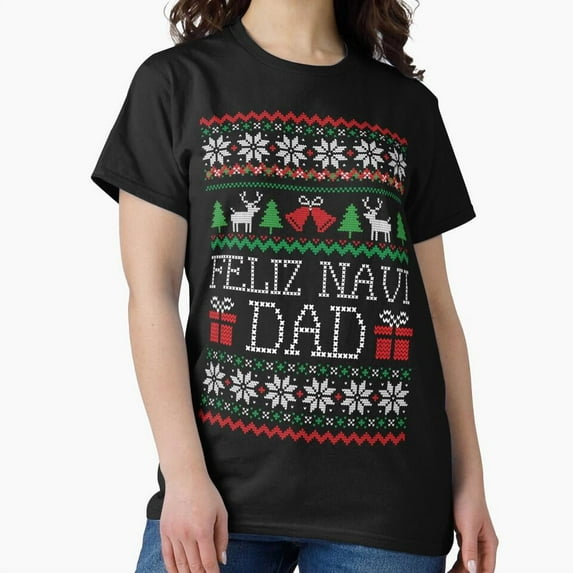 Feliz Navi Dad Funny Holiday Sweater Retro Festive Spanish Pun Father ...