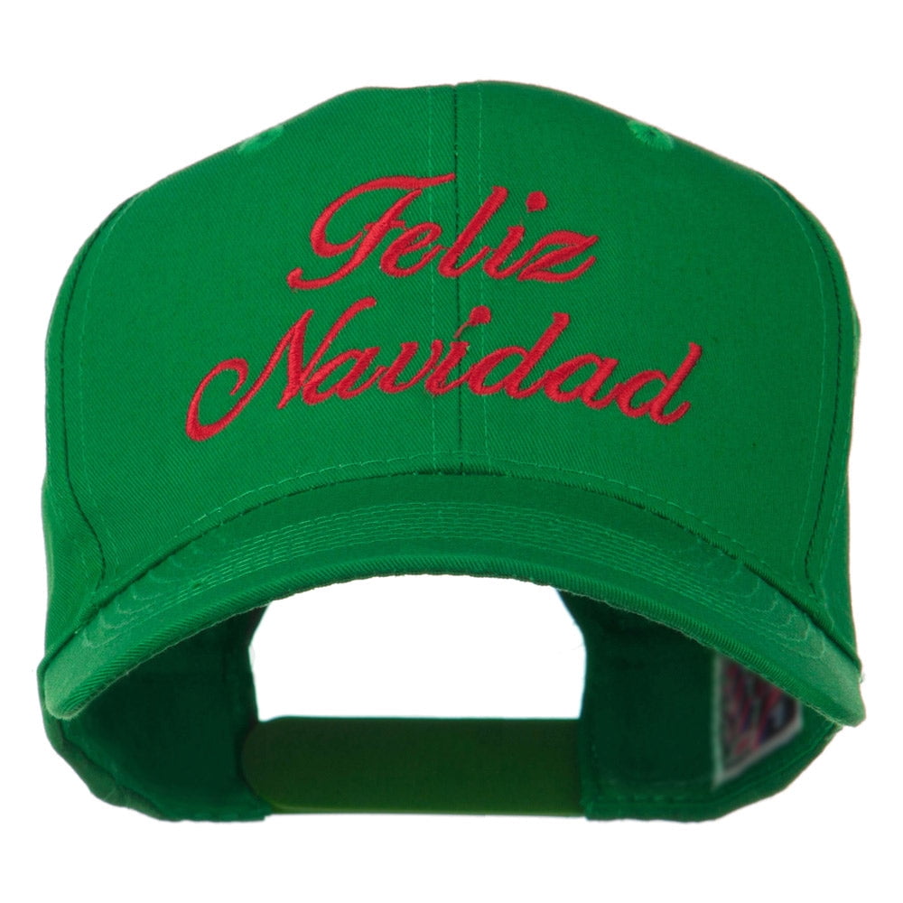 Feliz Navidad Christmas Embroidered Cap - Kelly OSFM - Walmart.com