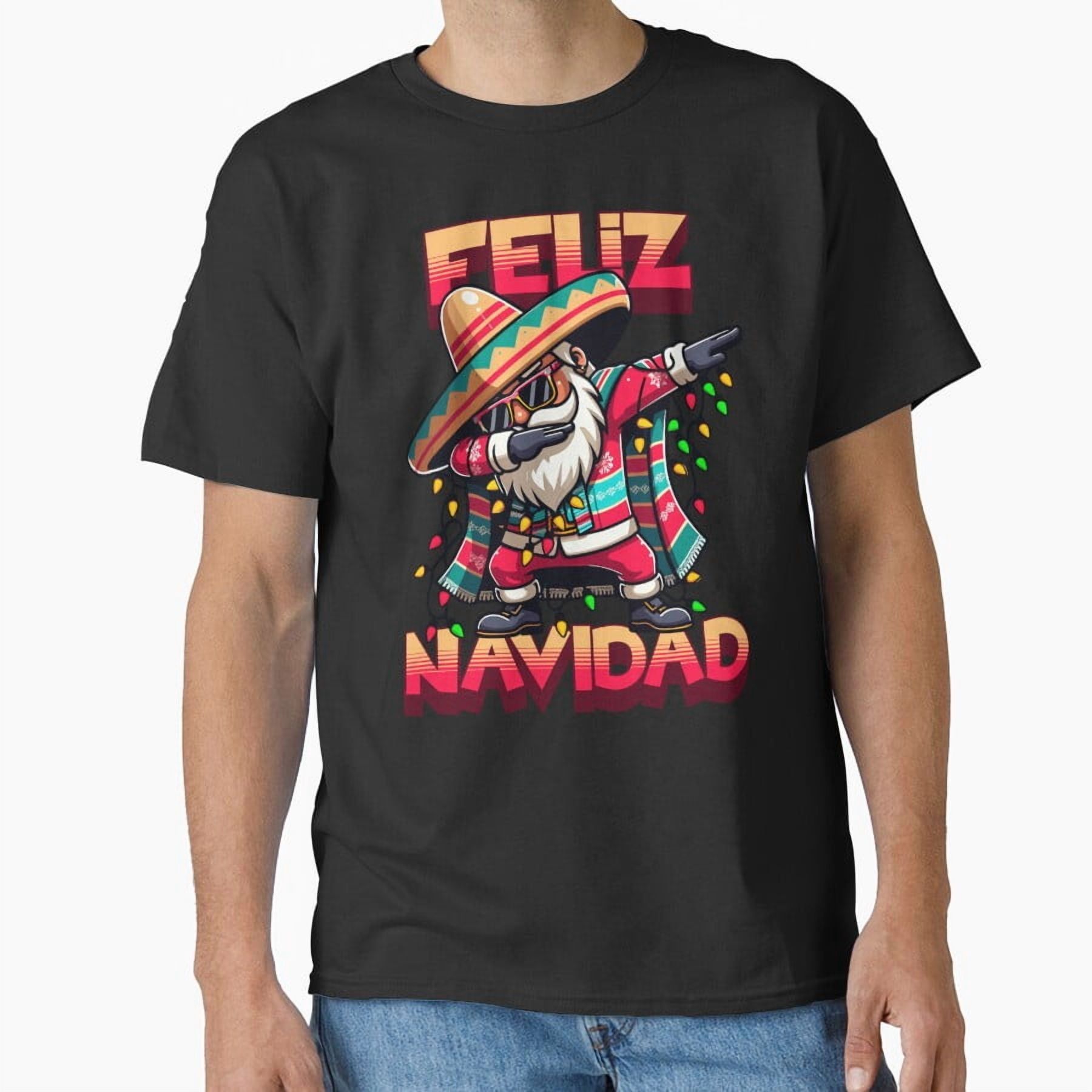 Feliz Navidad Dabbing Hispanic Mexican St. Nick With A Christmas Tree ...
