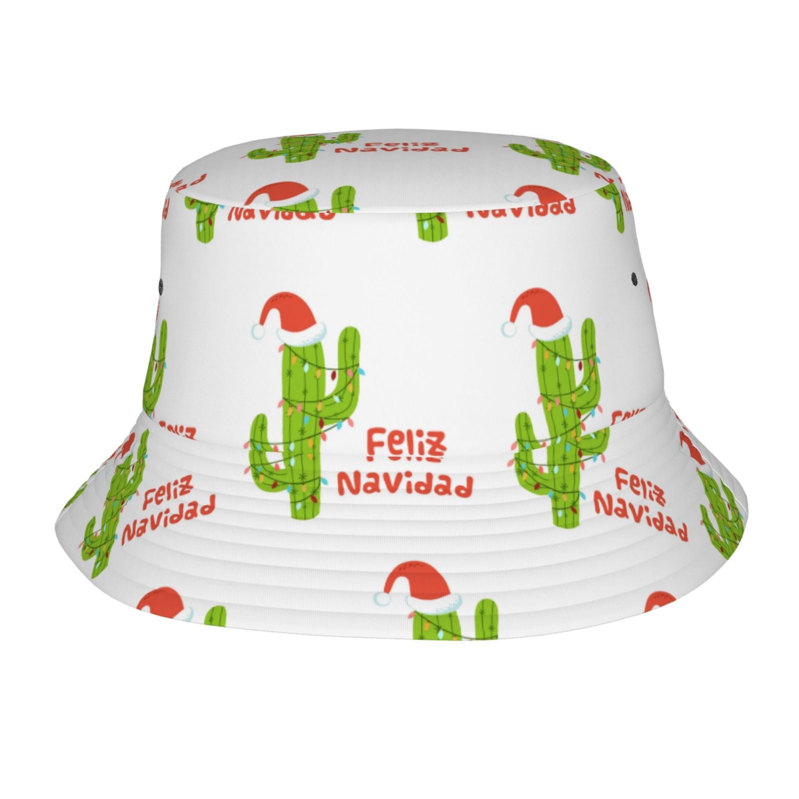 Feliz Navidad Mexican Christmas Bucket Hat Fisherman Hats Packable Sun ...