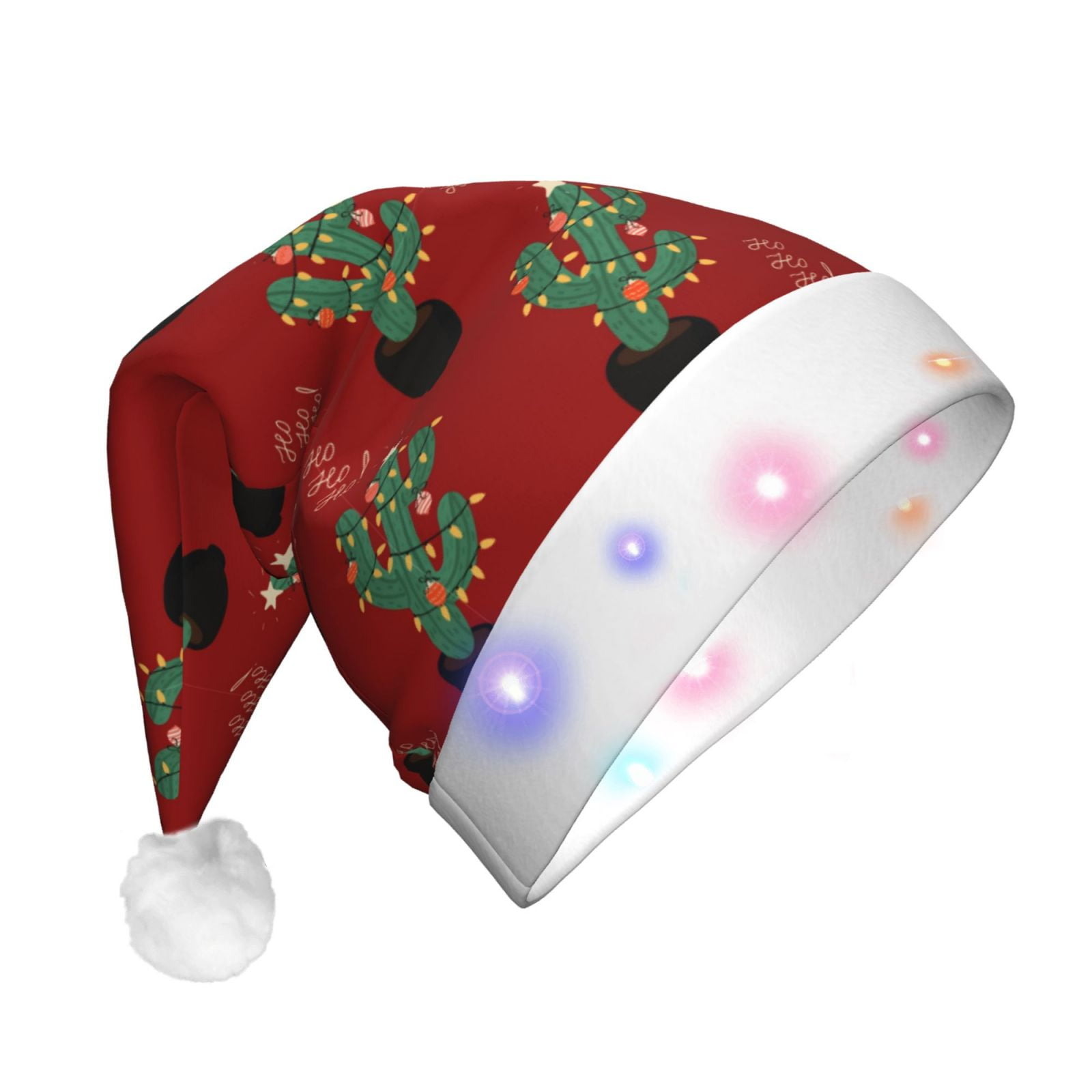 Feliz Navidad Mexican Christmas Santa Hat With Led Light Up Christmas ...