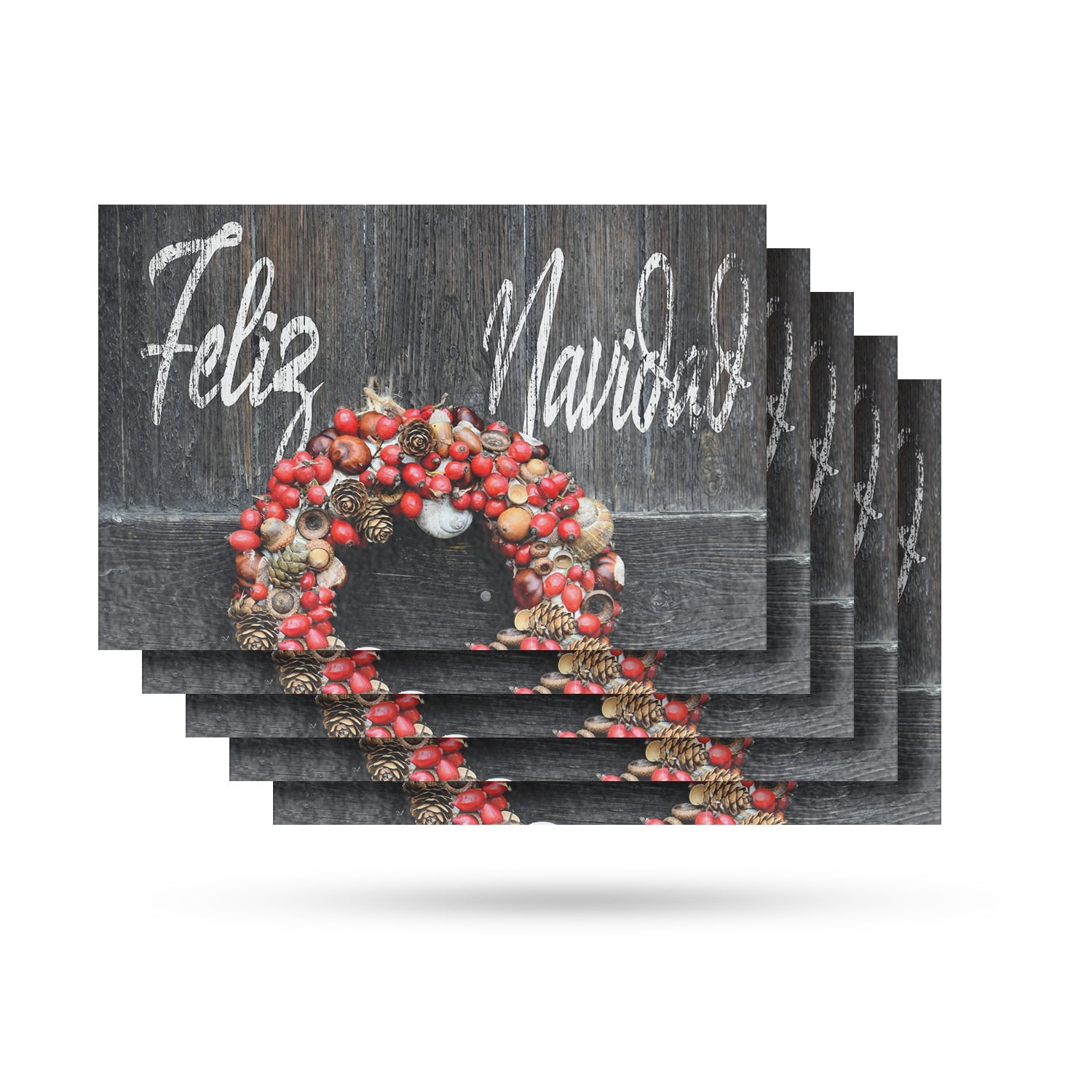 Feliz Navidad Vinyl Decal 5 Pack of 24 Inch x 36 Inch Weatherproof ...