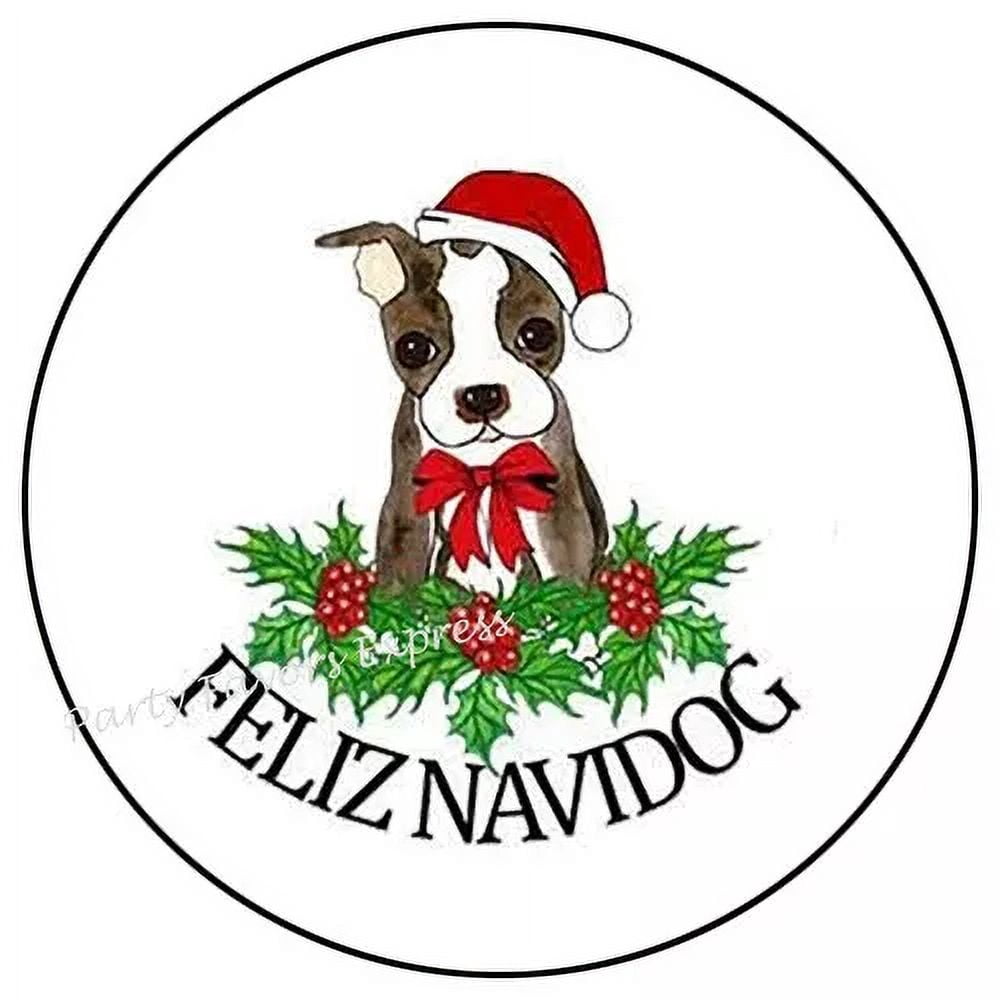 Feliz Navidog Christmas Dog Stickers Party Favors Phone Decal Water ...
