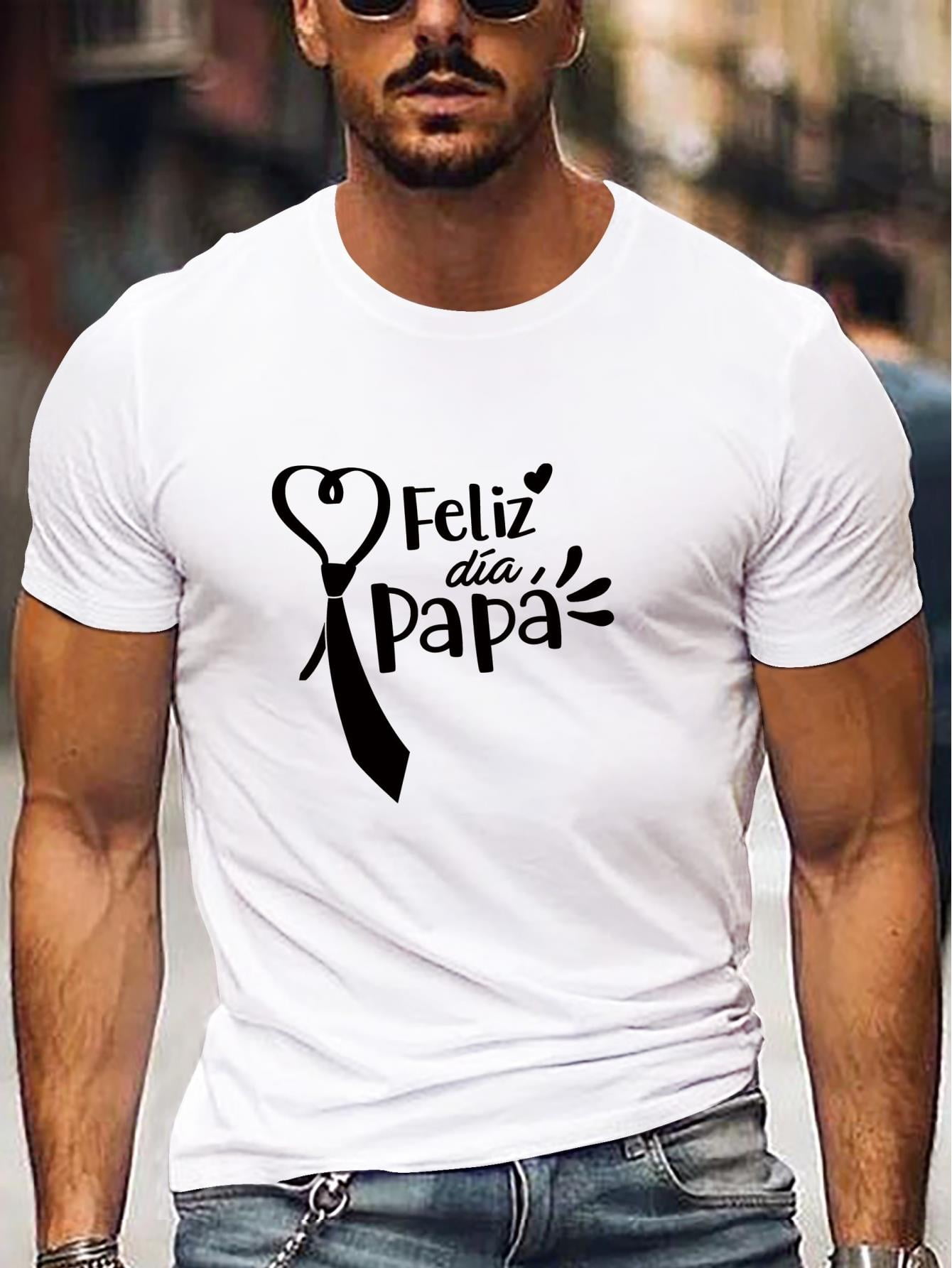 Feliz de Papa" Men's White Athletic T-Shirt - Casual & Breathable ...