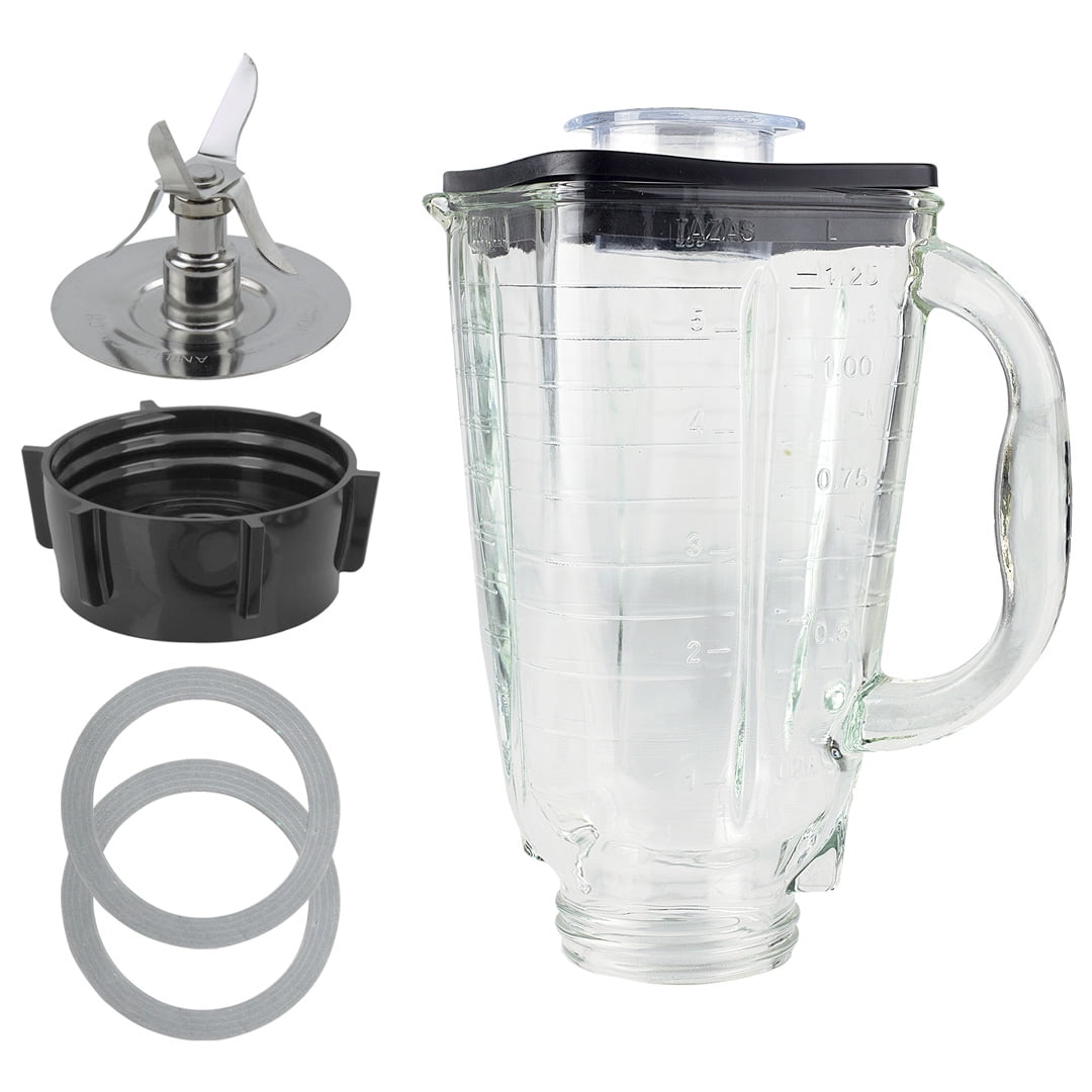 6-Piece Replacement Set - 5-Cup Glass Jar, Square Top for Oster ...
