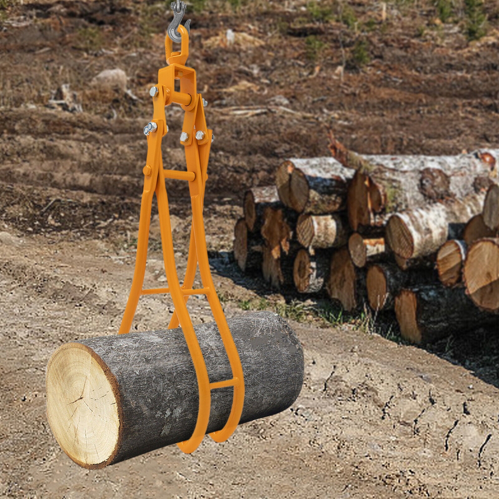 Felled 36in Log Lifting Tongs - 4 Claw Steel Timber Log Grapple ...