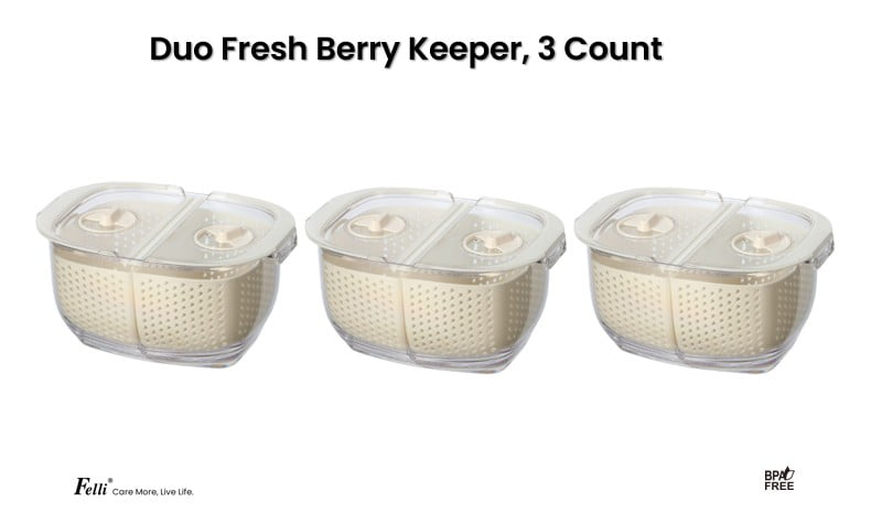 Felli Duo Fresh Berry Keeper Container (3 Count) - Walmart.com