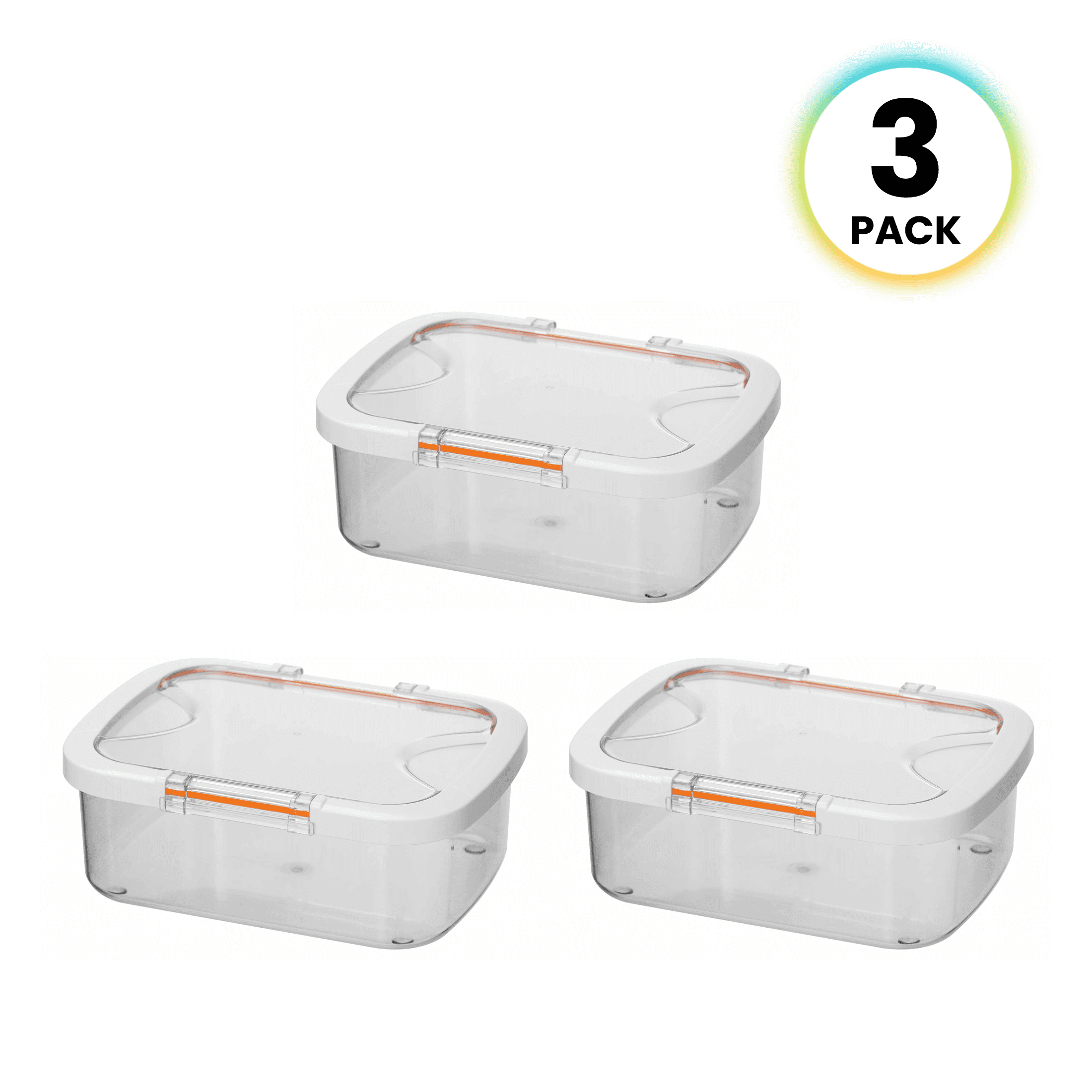 Felli Duo-Loc Clear Tritan Leakproof Microwave Safe 3-Pack Food Storage ...