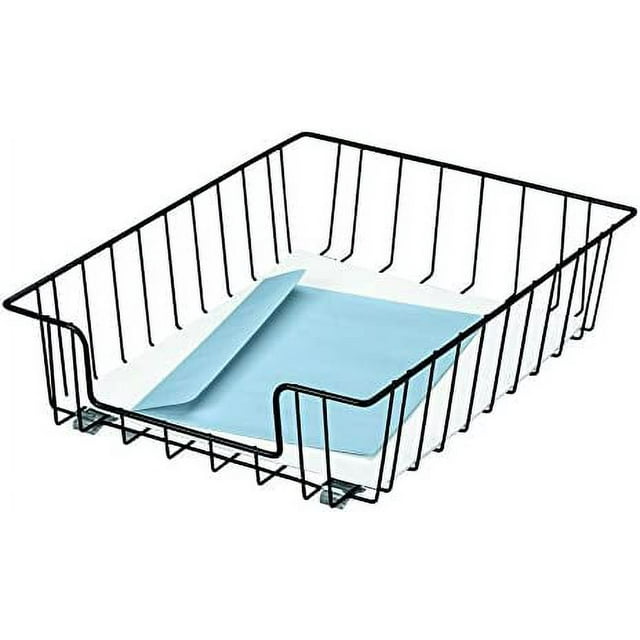 Fellowes 60112 Workstation Letter Desk Tray Organizer, Wire, Black ...