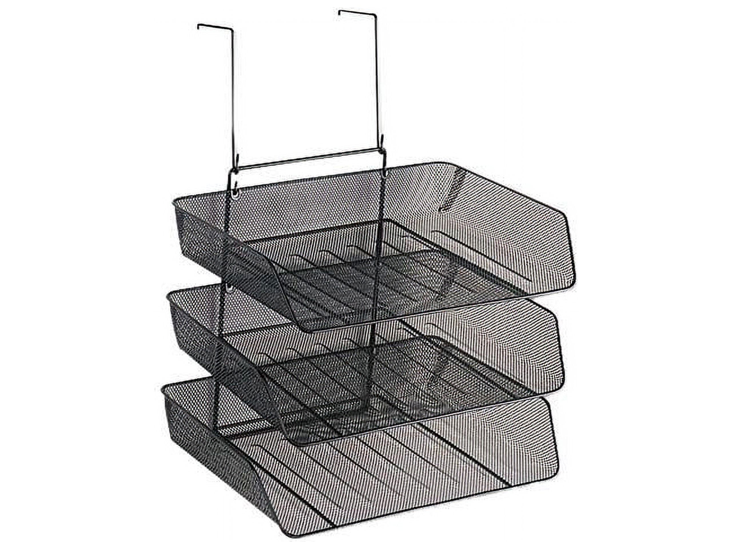 Fellowes 75902 Mesh Partition Additions Three-Tray Organizer, 11 1/8 x ...