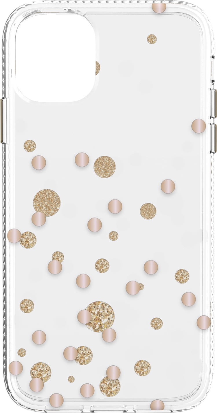Fellowes 9751301 Clear with Rose Gold Metallic Glitter Dots Phone Case ...