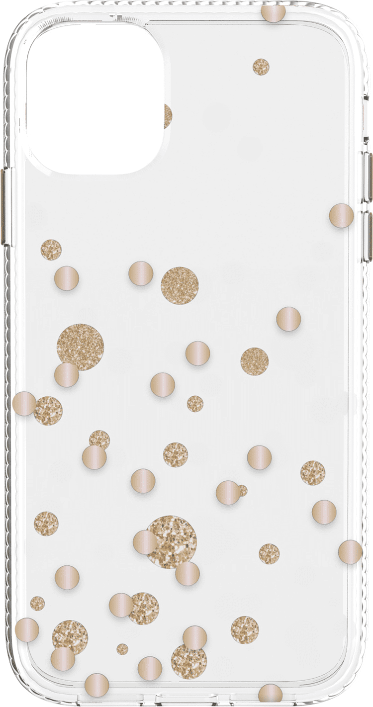 Fellowes 9751402 Clear with Rose Gold Metallic Glitter Dots Phone Case ...