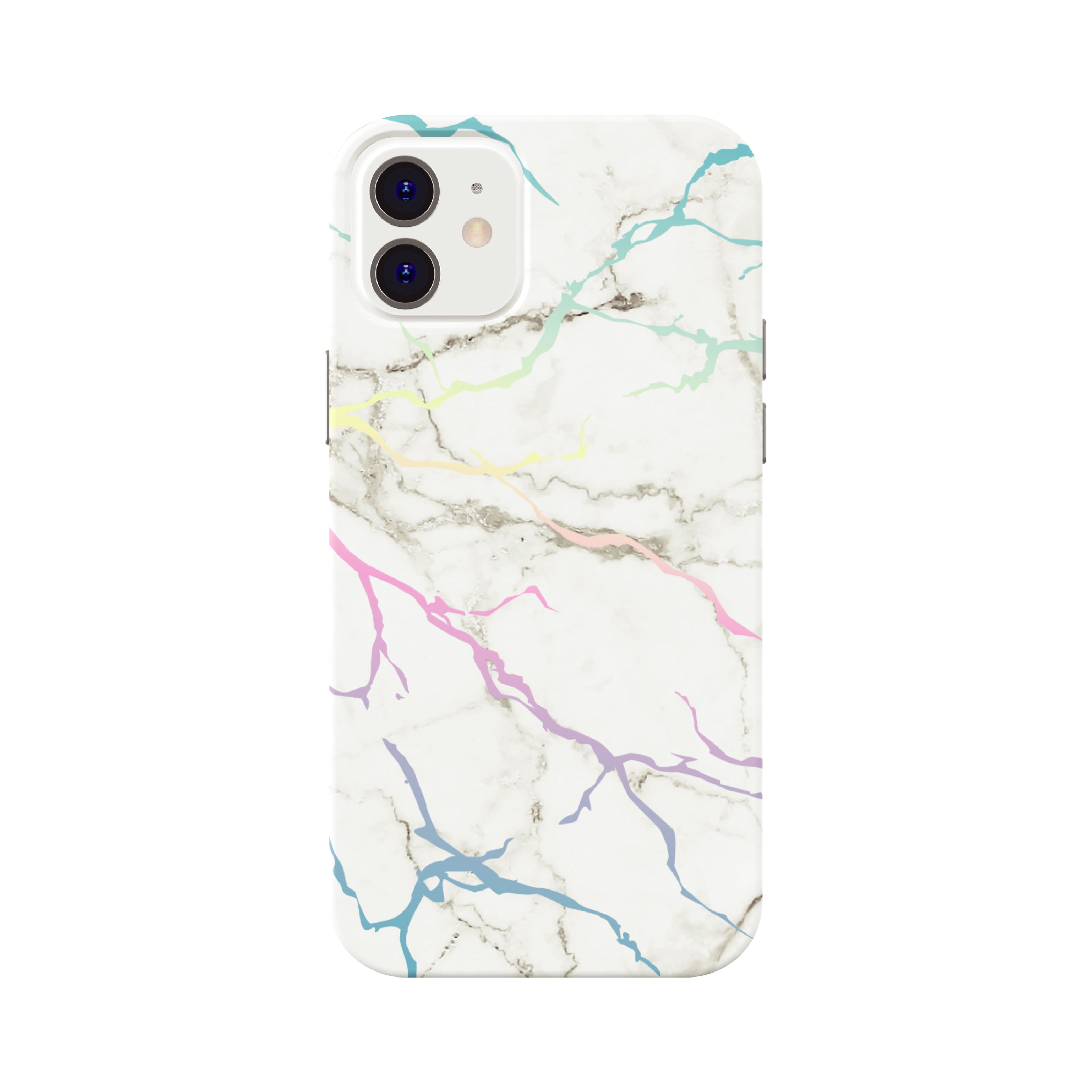 Fellowes Fashion Phone Case for iPhone 12, 12 Pro - Iridescent Marble ...